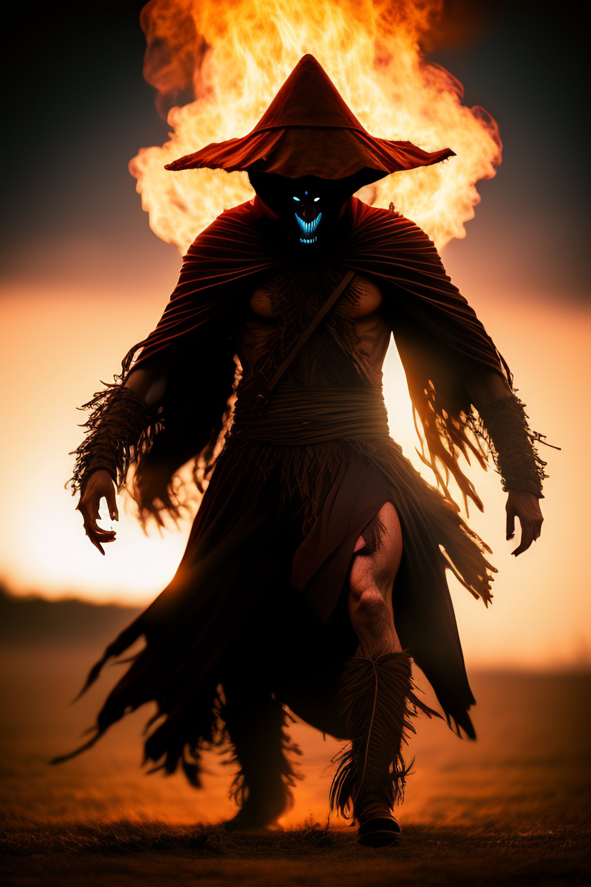 Lexica - Demonic-evil-scarecrow-straw-rags-twisted-leering-face-wood ...