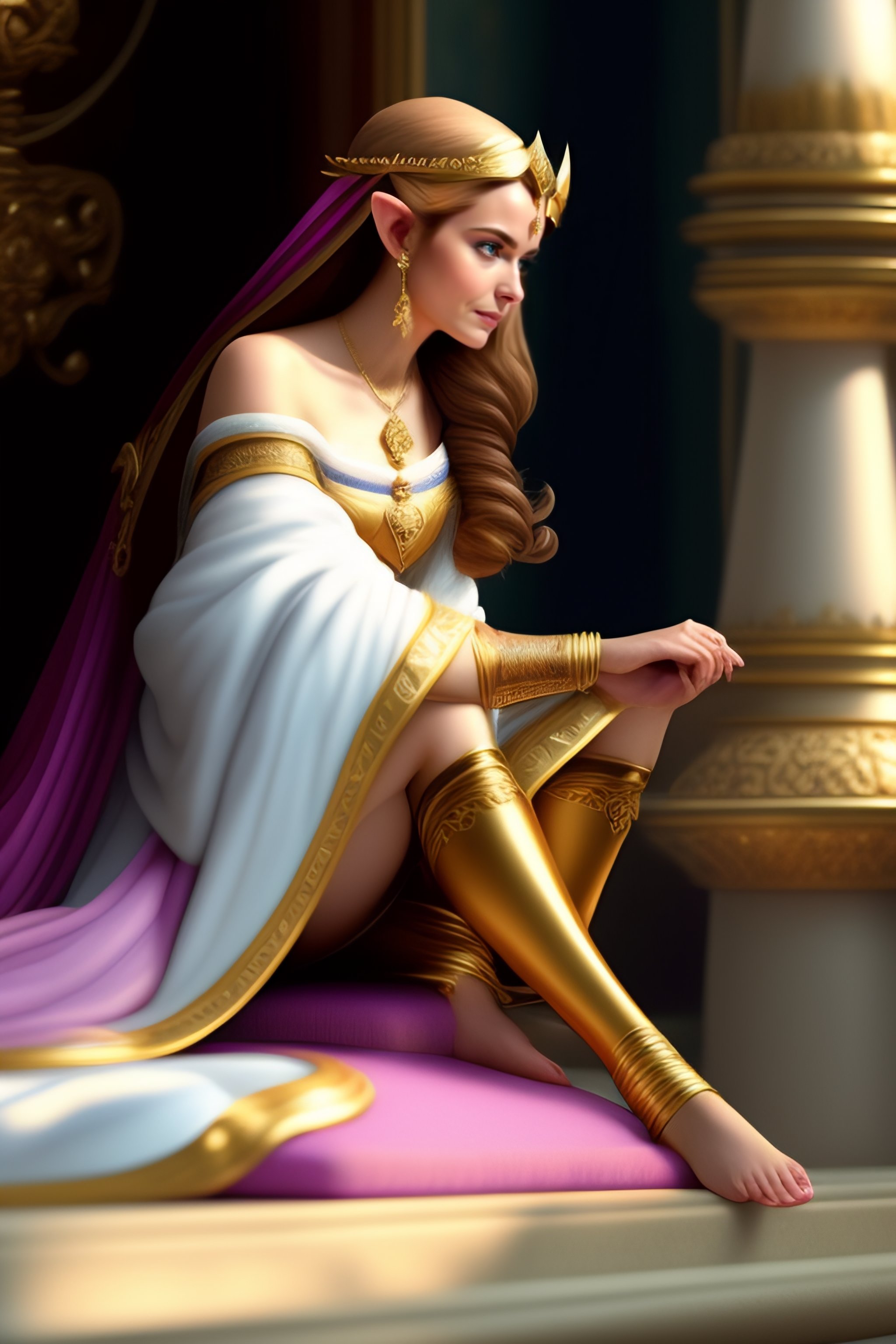 Lexica - Princess zelda showing her foot