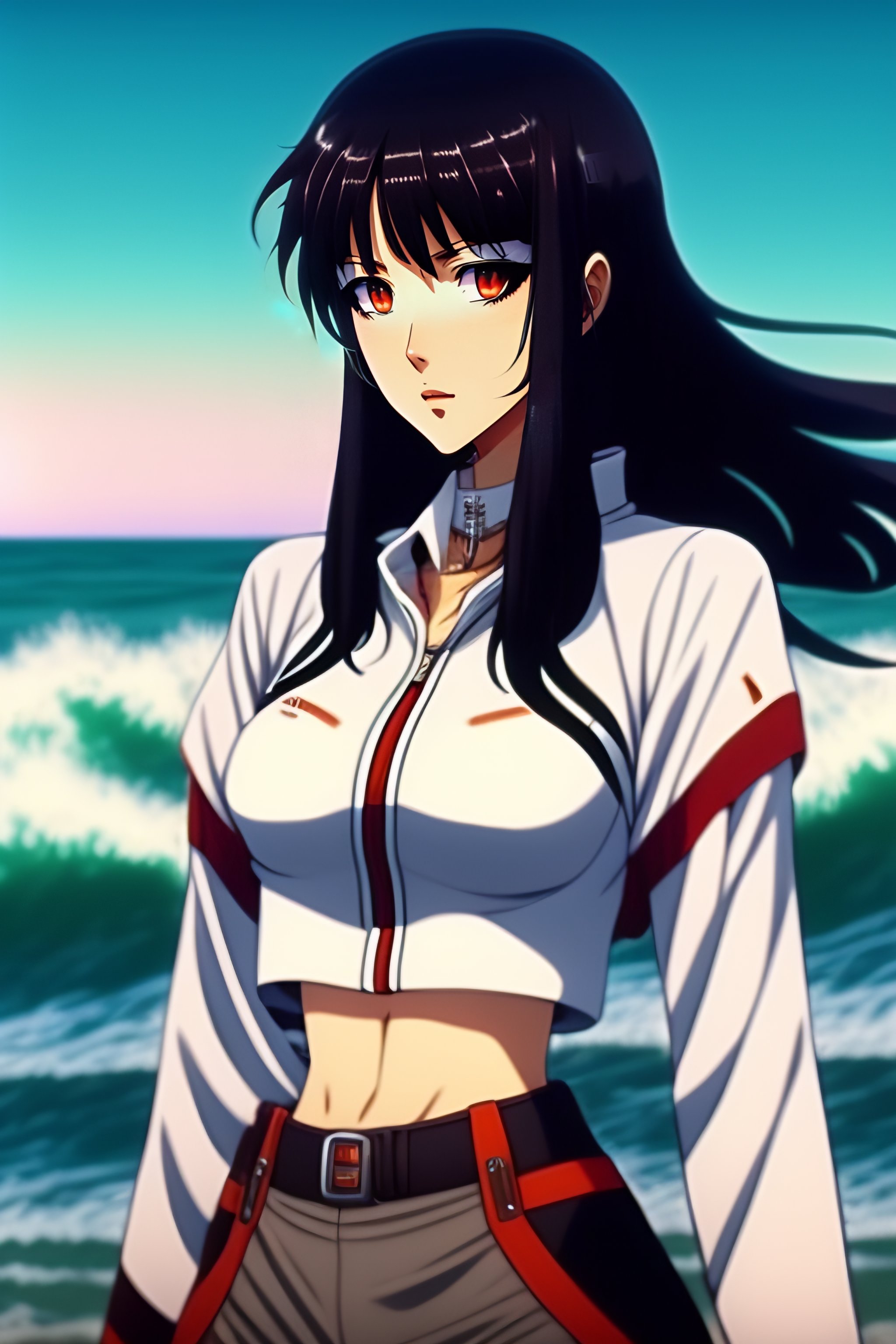 Lexica - 90s anime vintage athletic tall cute shy mikasa Ackerman with ...