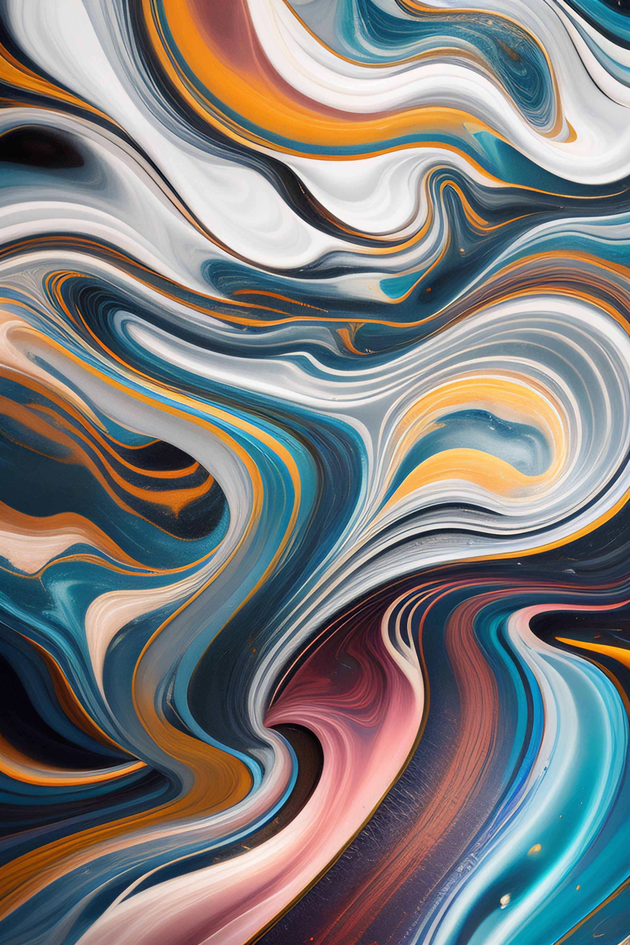 Lexica - Abstract marble wave modern painting tableau