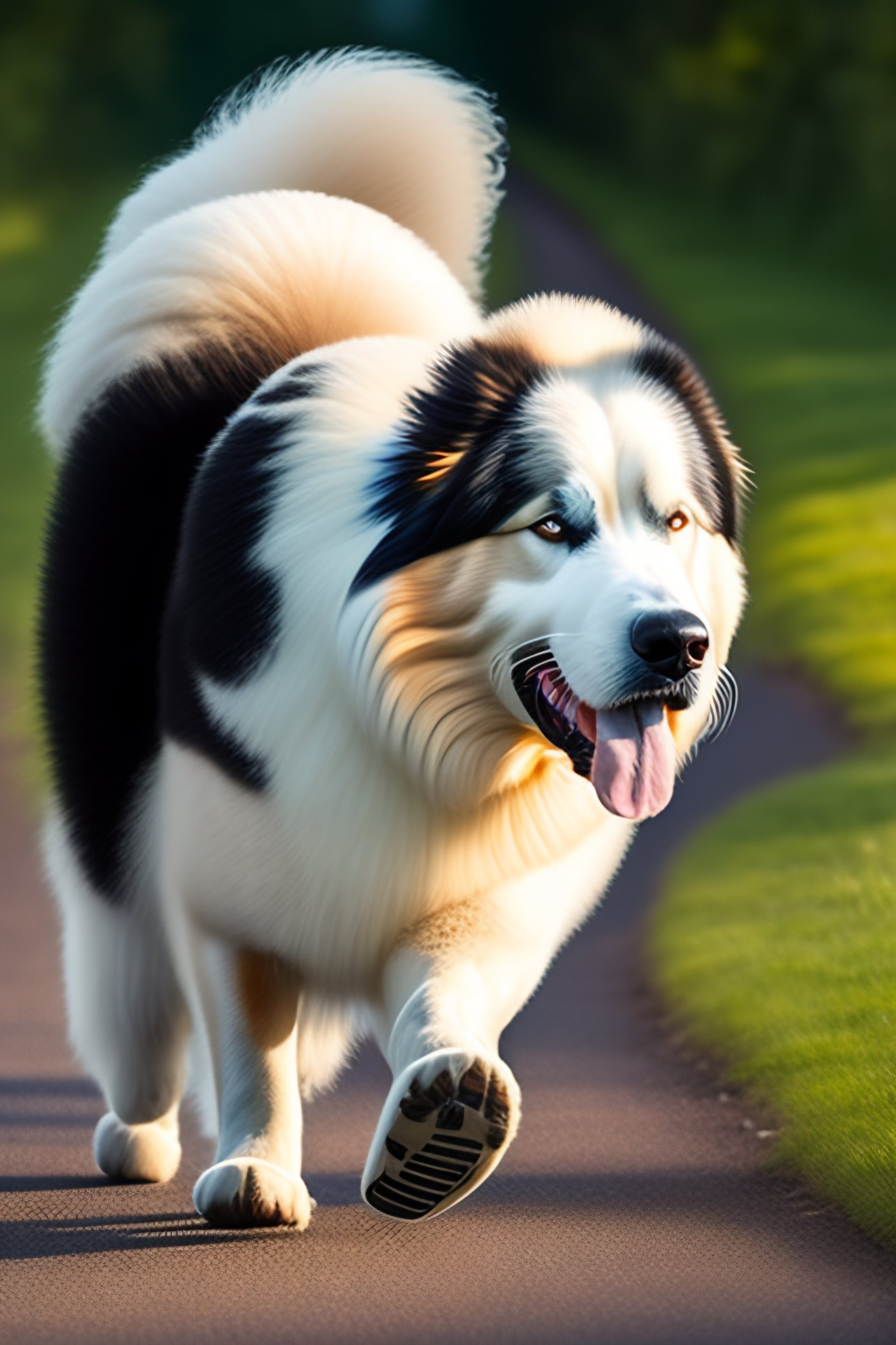 Lexica - Great Pyrenees chasing a skunk