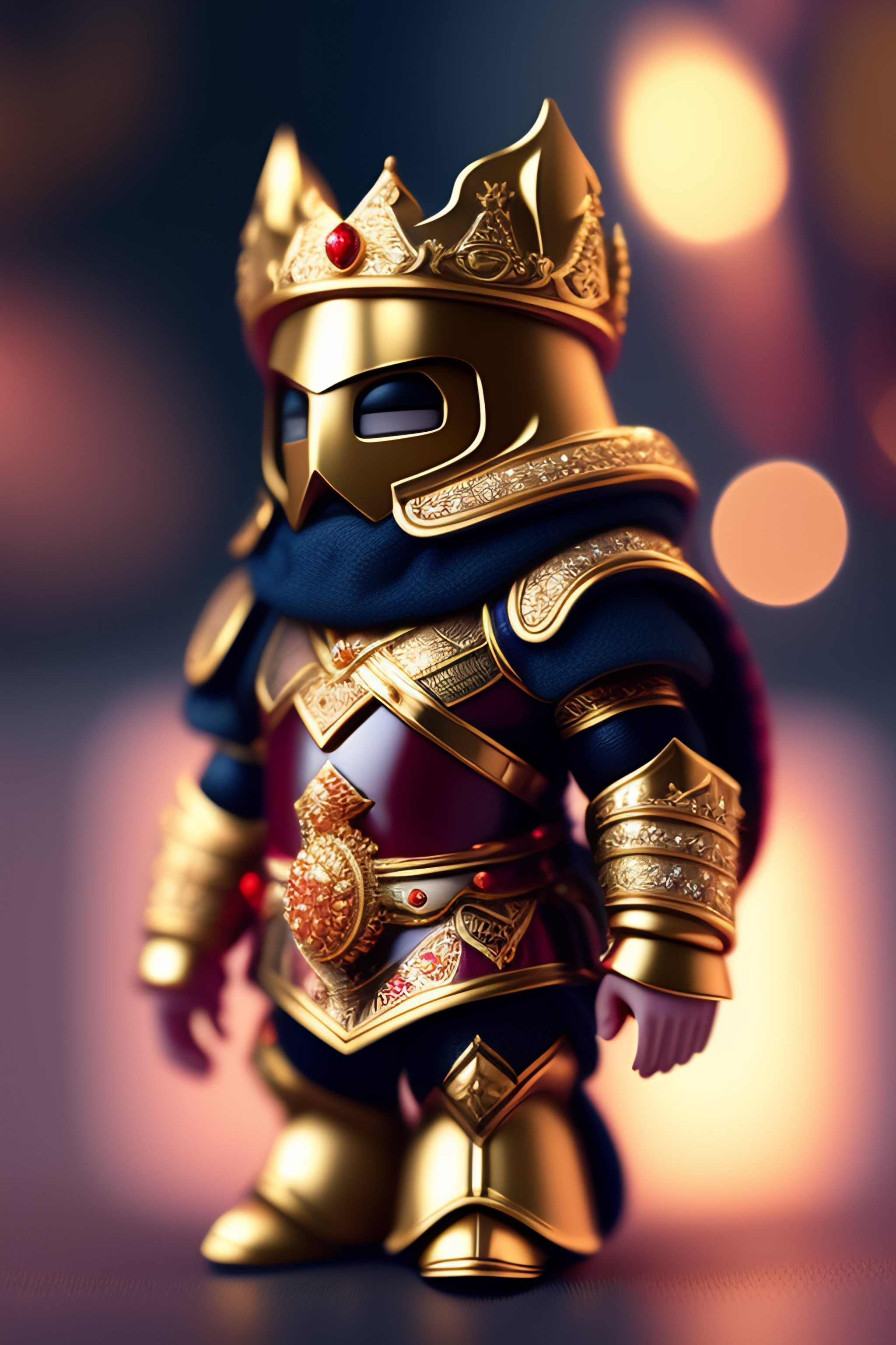 Lexica - Pocket cute KING BALTASAR with armor, ciberpunk, 8K