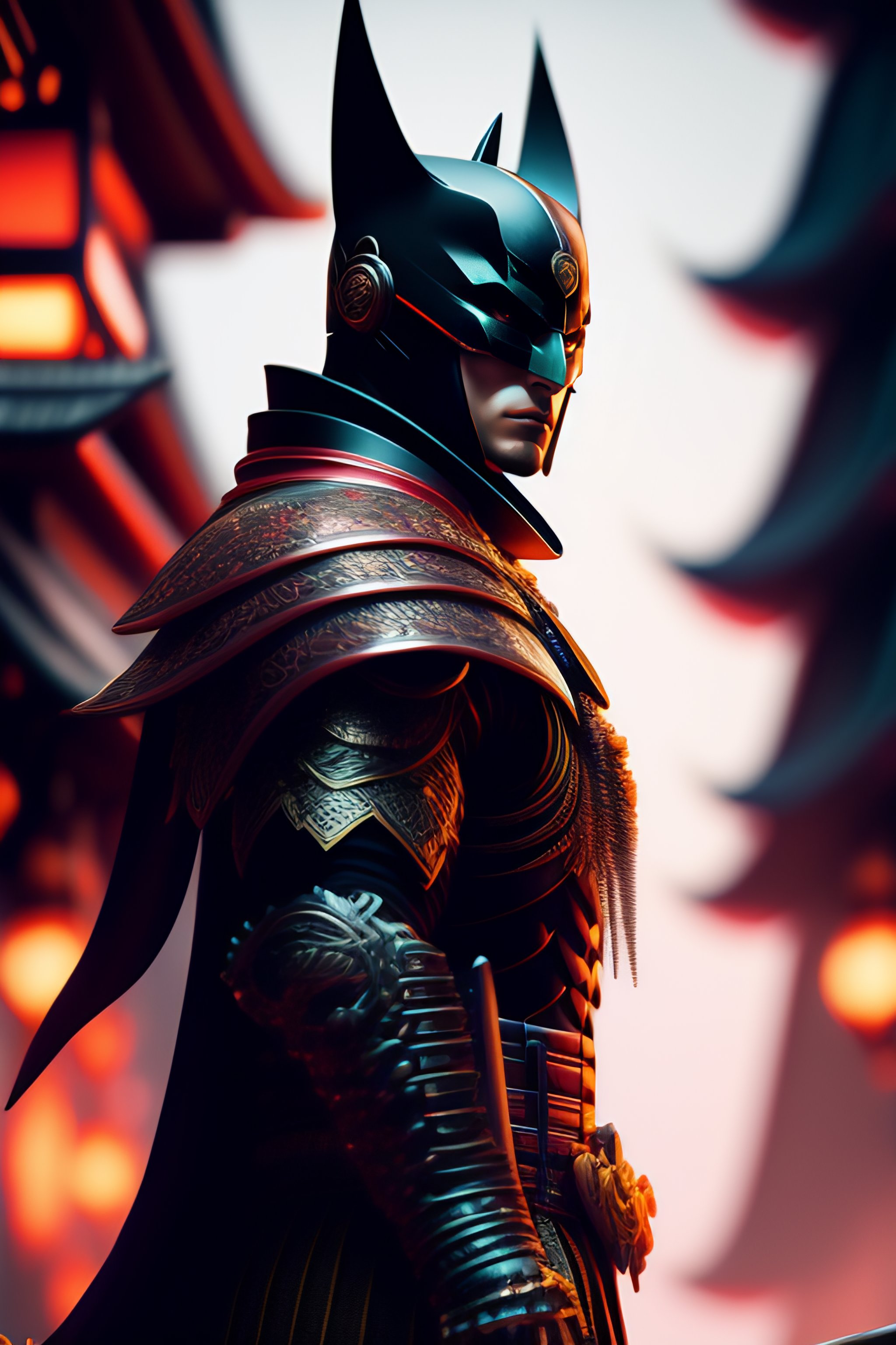 Lexica - Samurai batman cyborg, cyberpunk, tokio, big moon, highly ...