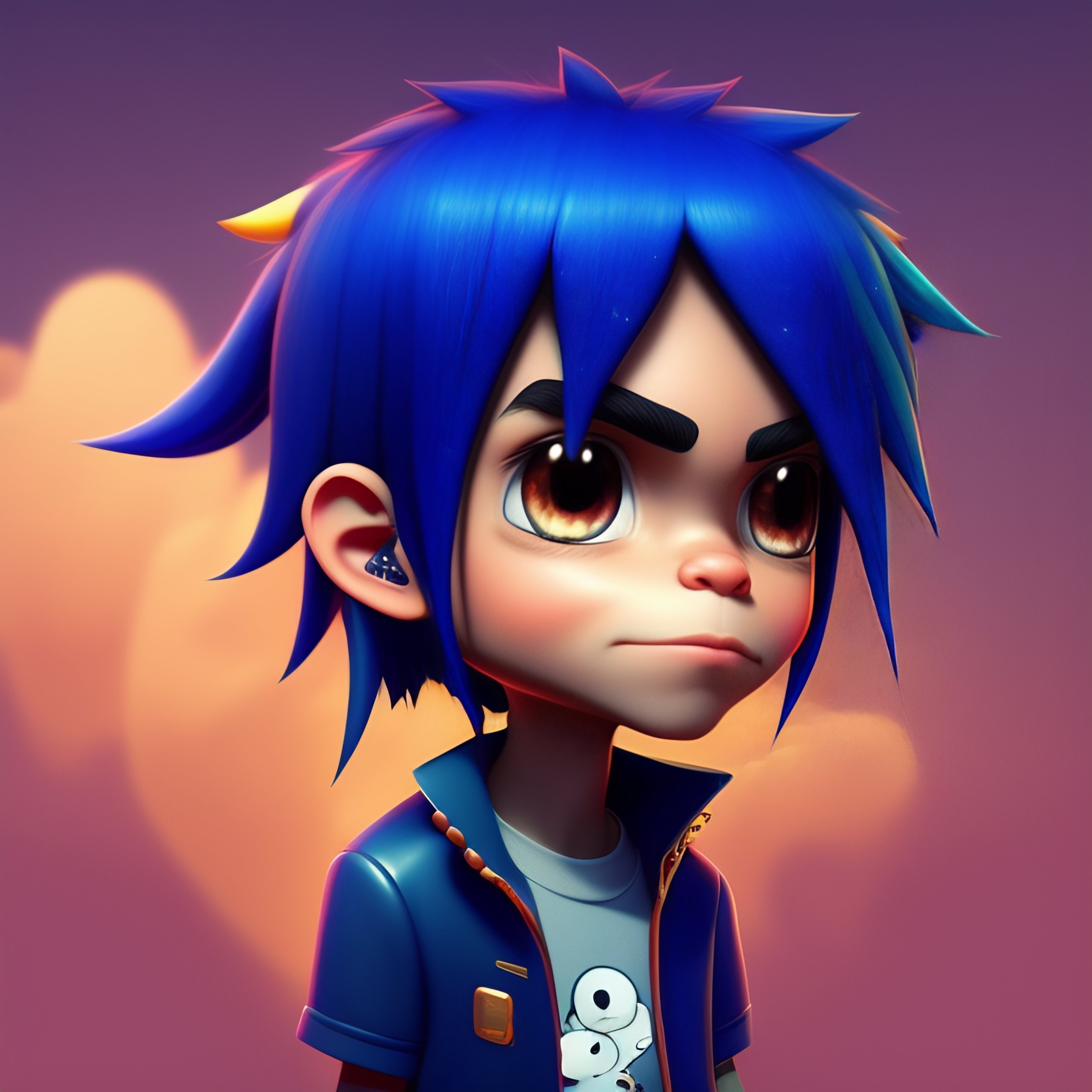 Lexica - Cute and adorable cartoon, 2-D from gorillaz, baby, fantasy ...
