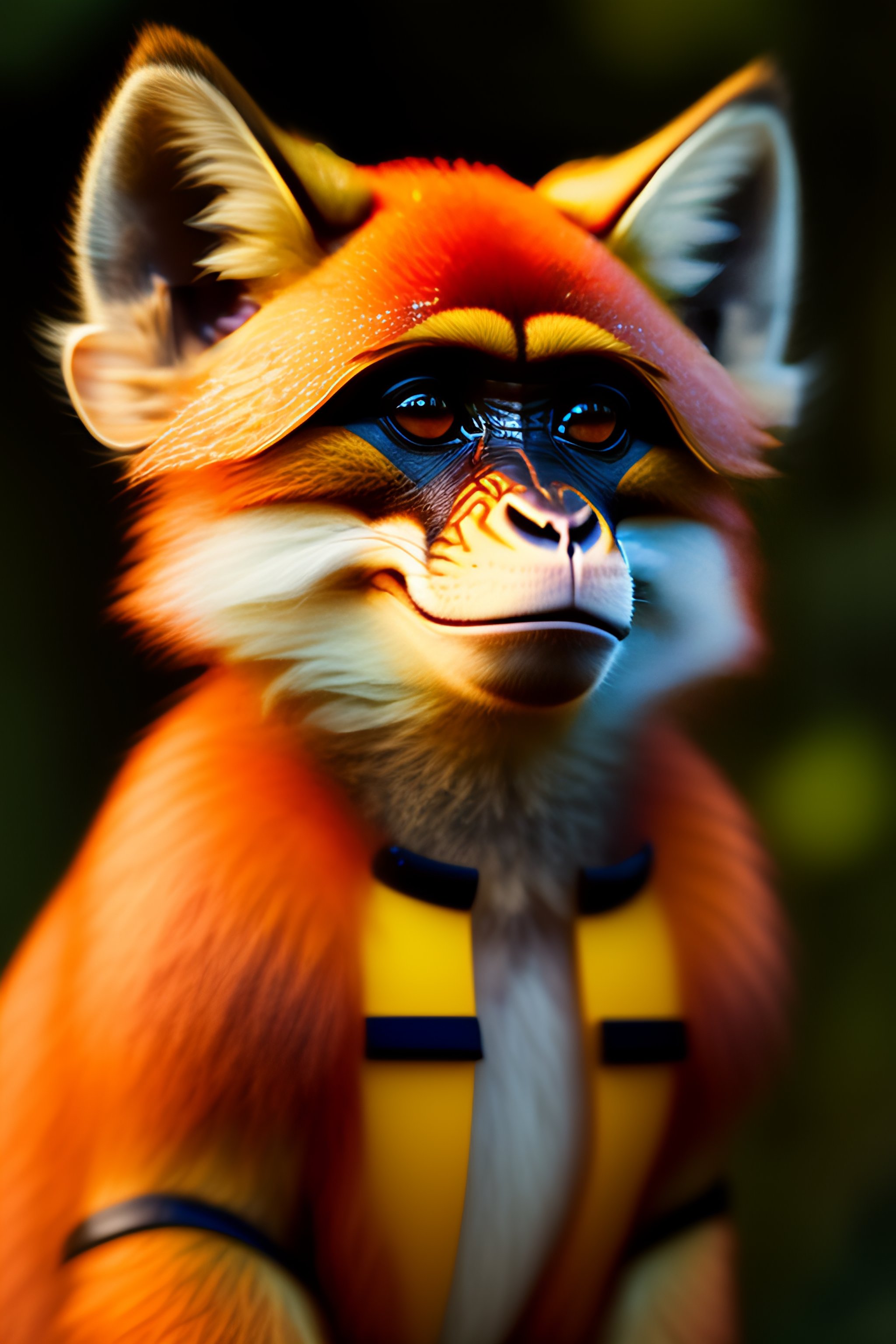 Lexica - Monkey as a fox humanoid