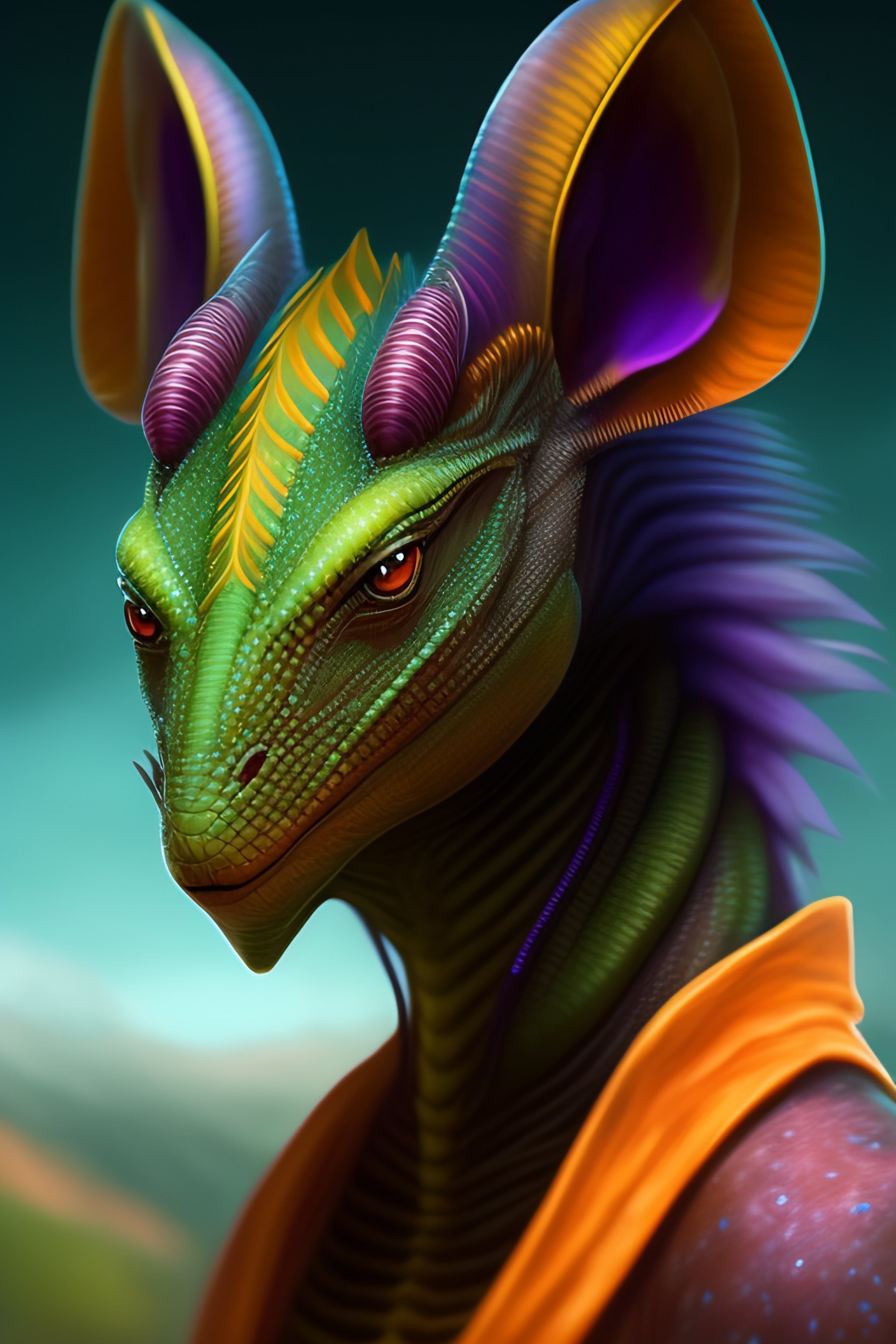 Lexica - Detailed concept art of an Alien pair, with antennas in the ...