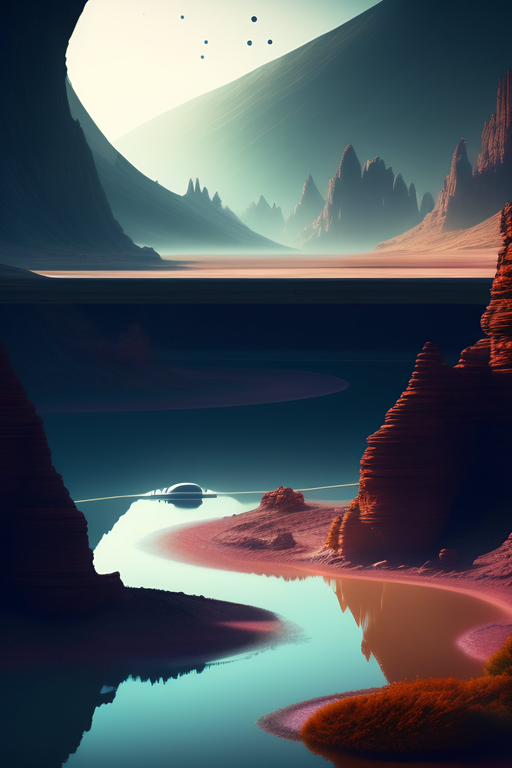 Lexica - A river on another planet sci-fi