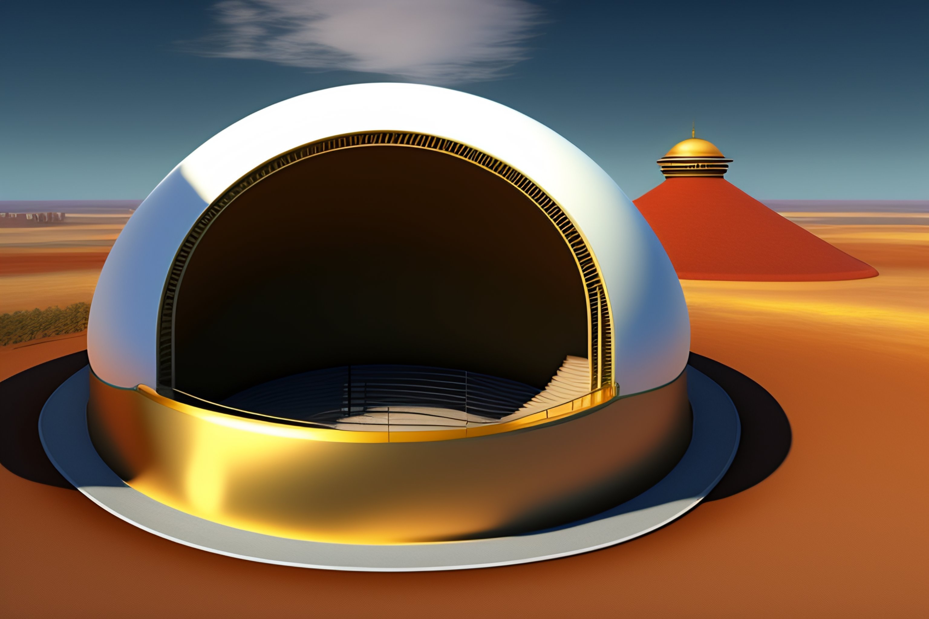 Lexica - Dome simple with height of 29 Meters and a spiral staircase on ...