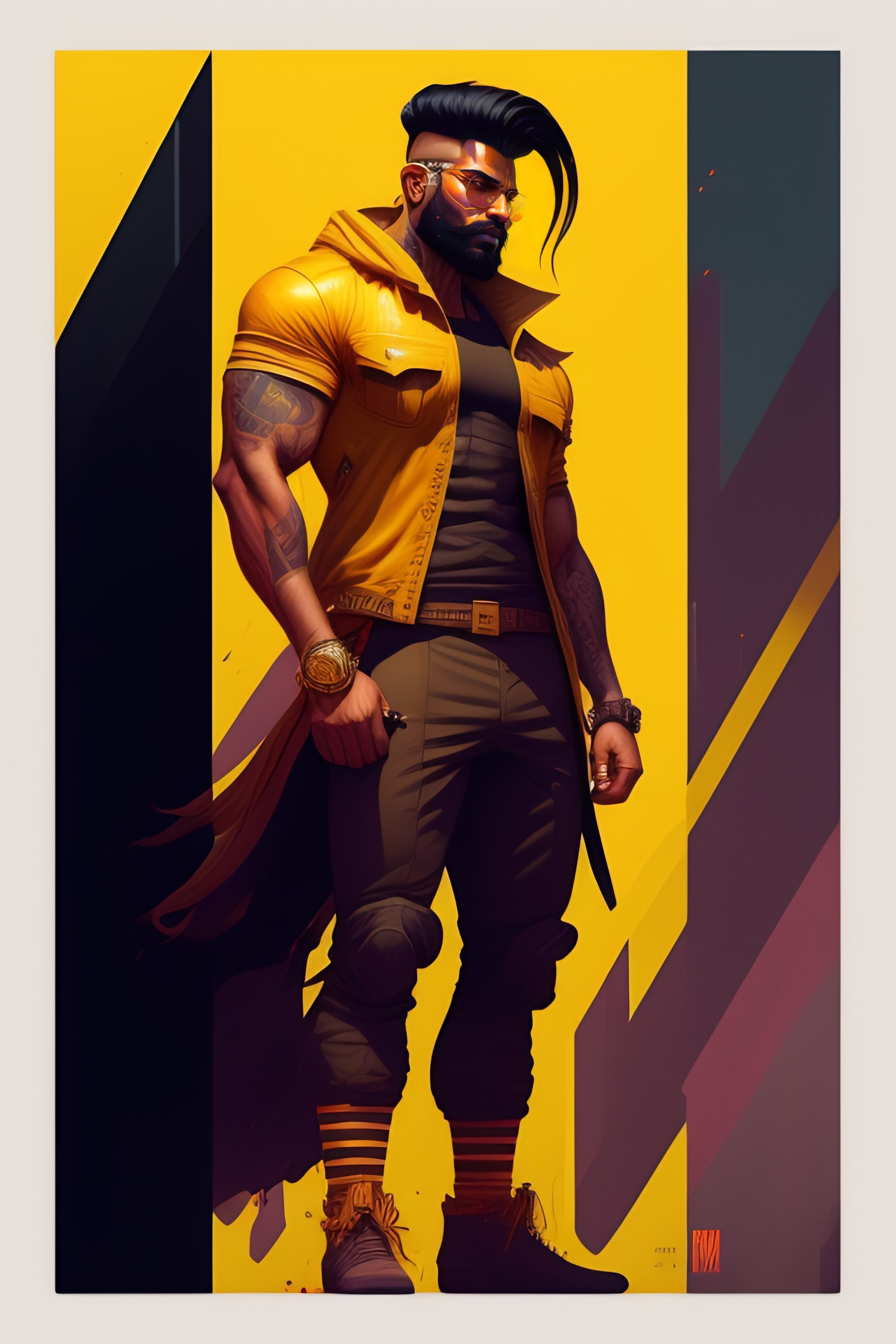 Lexica - Full body highly detailed portrait of muscular narendra modi ...