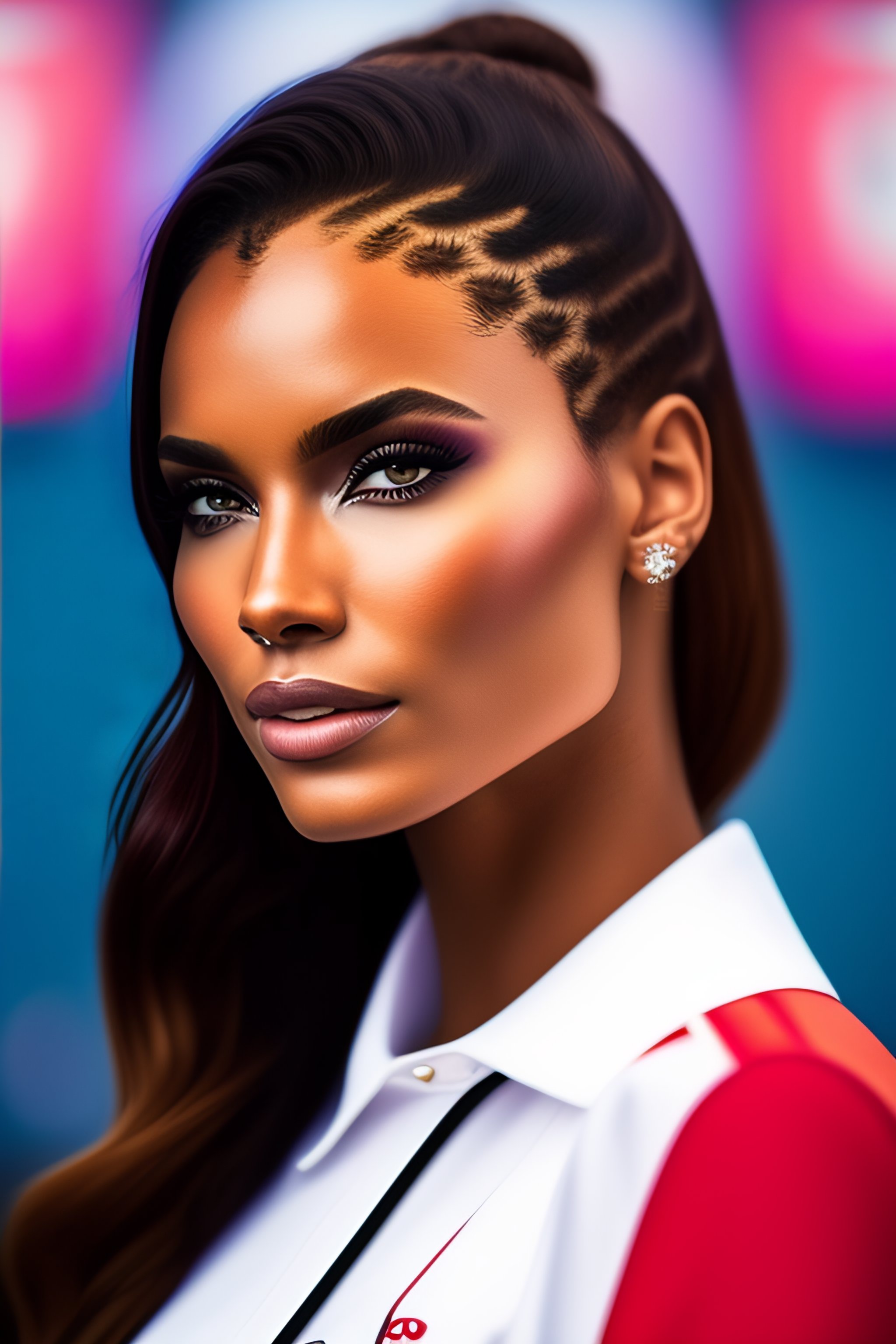 Lexica - Social media, white-skinned female model, urban style