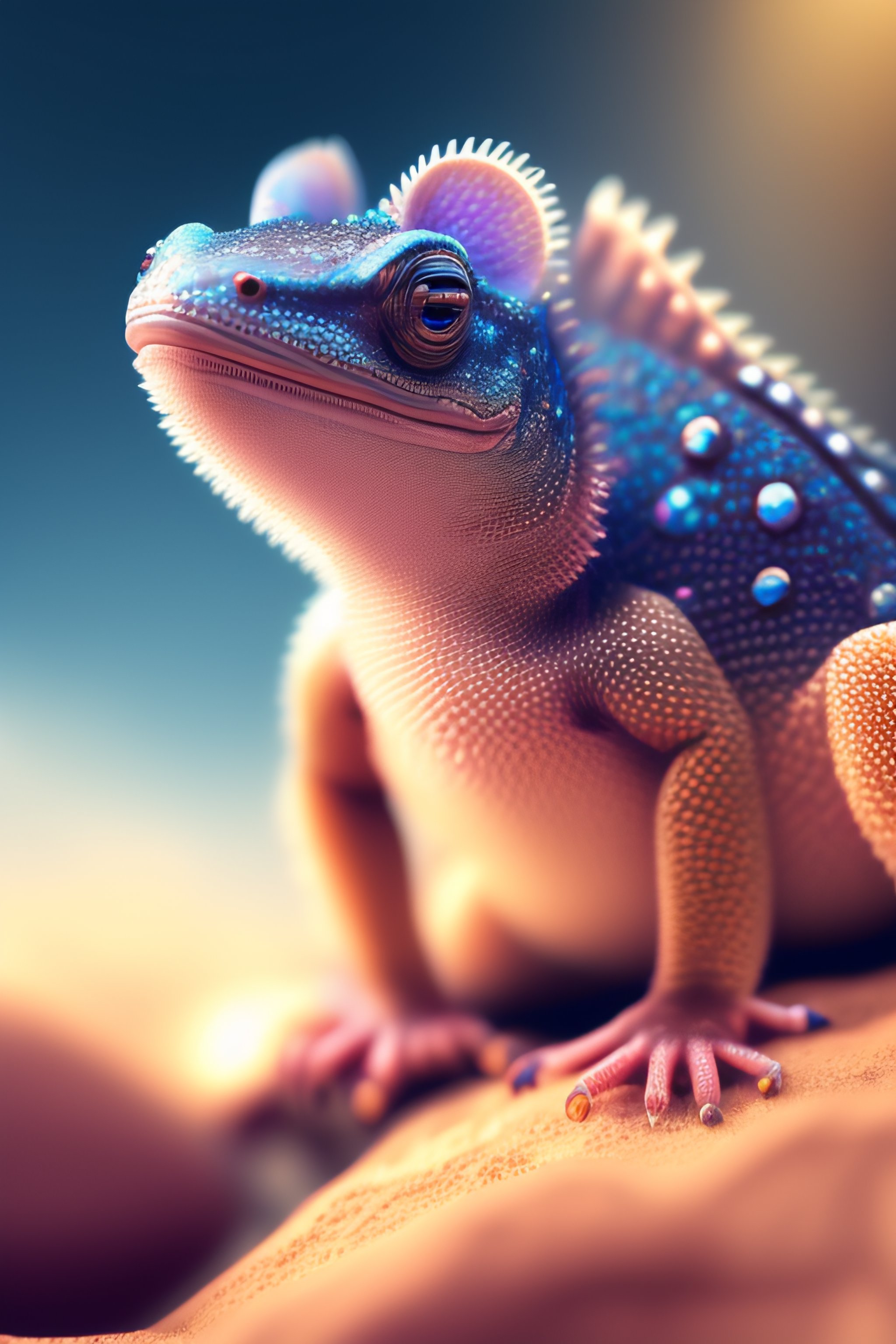 Lexica - Ultra hd! realistic, chrome, cute gecko, pastel, dreamy ...