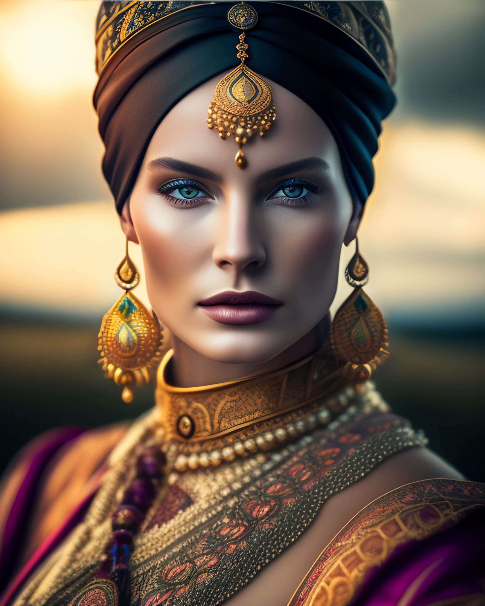 Lexica - Portrait shot of 3/4 beautiful Russian tribe woman, alluring ...