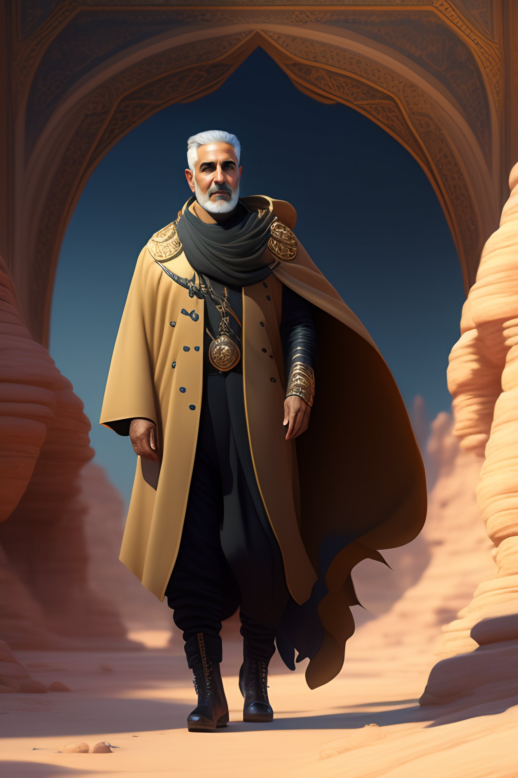 Lexica - Highly detailed full body of qasem soleimani with Angelina ...