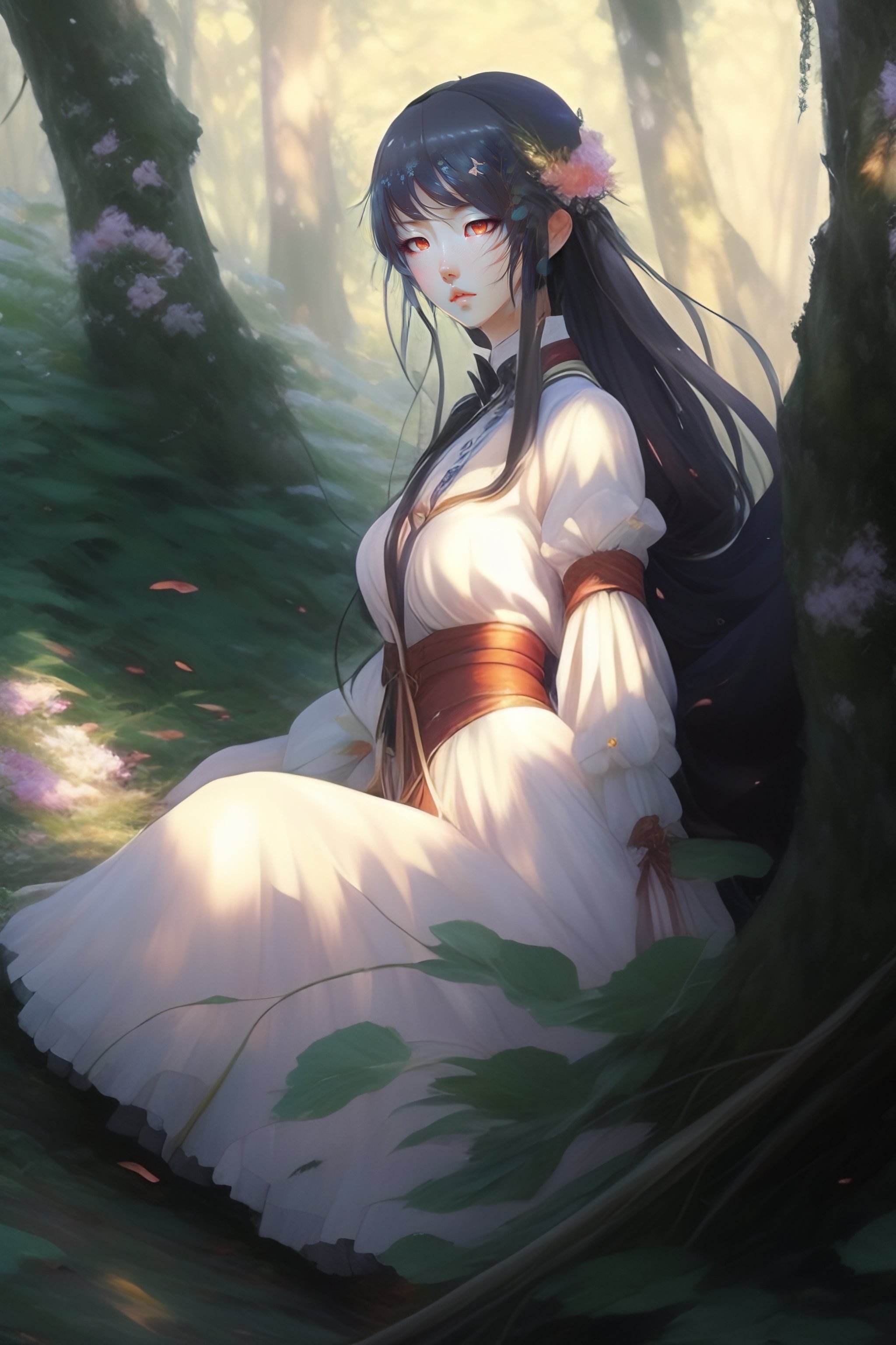 Lexica - Old veranda in the thickets, anime, strong impressionistic ...