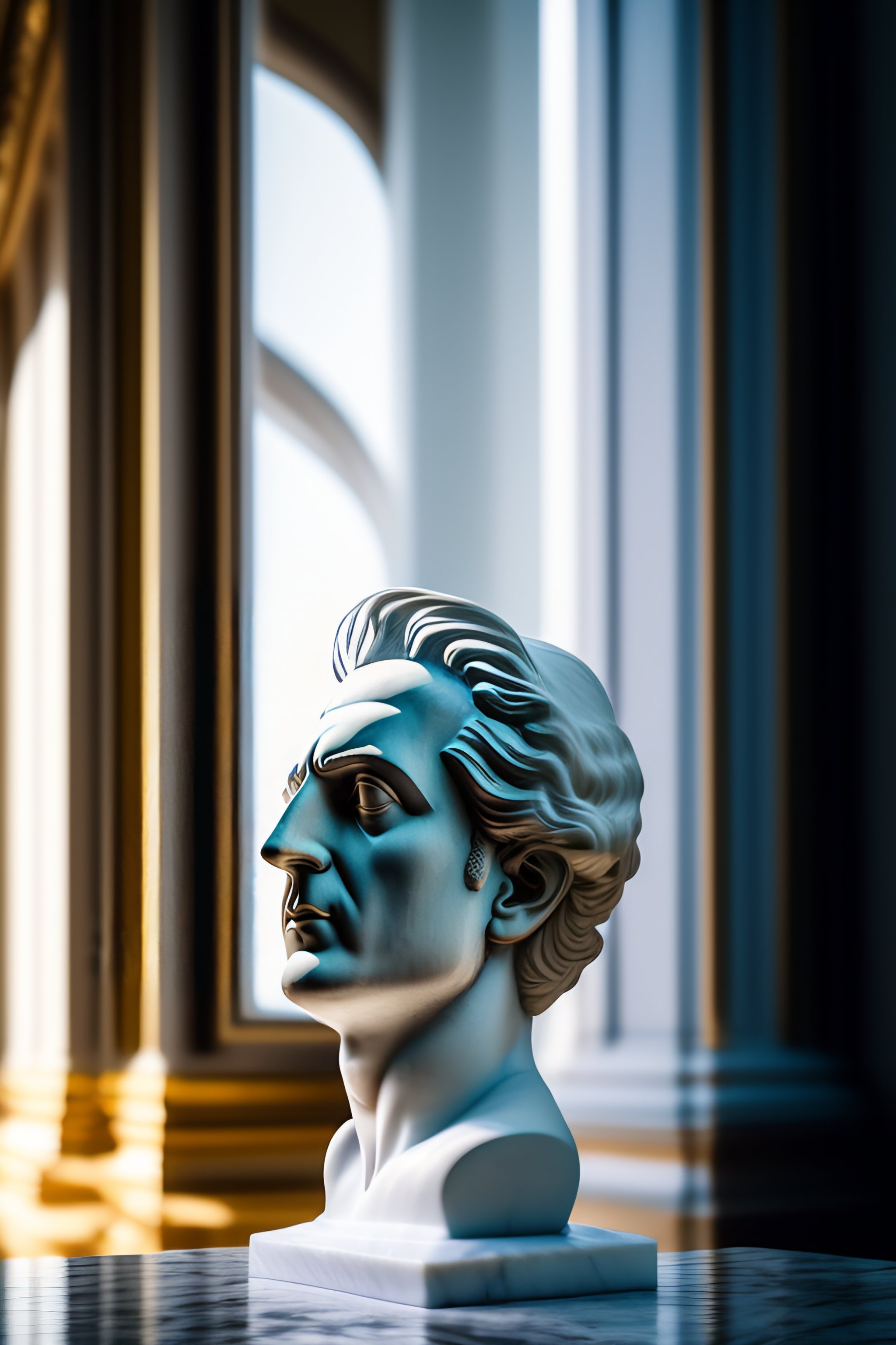 Lexica - Photo of a marble statue of Rick Sanchez from Rick and Morty ...