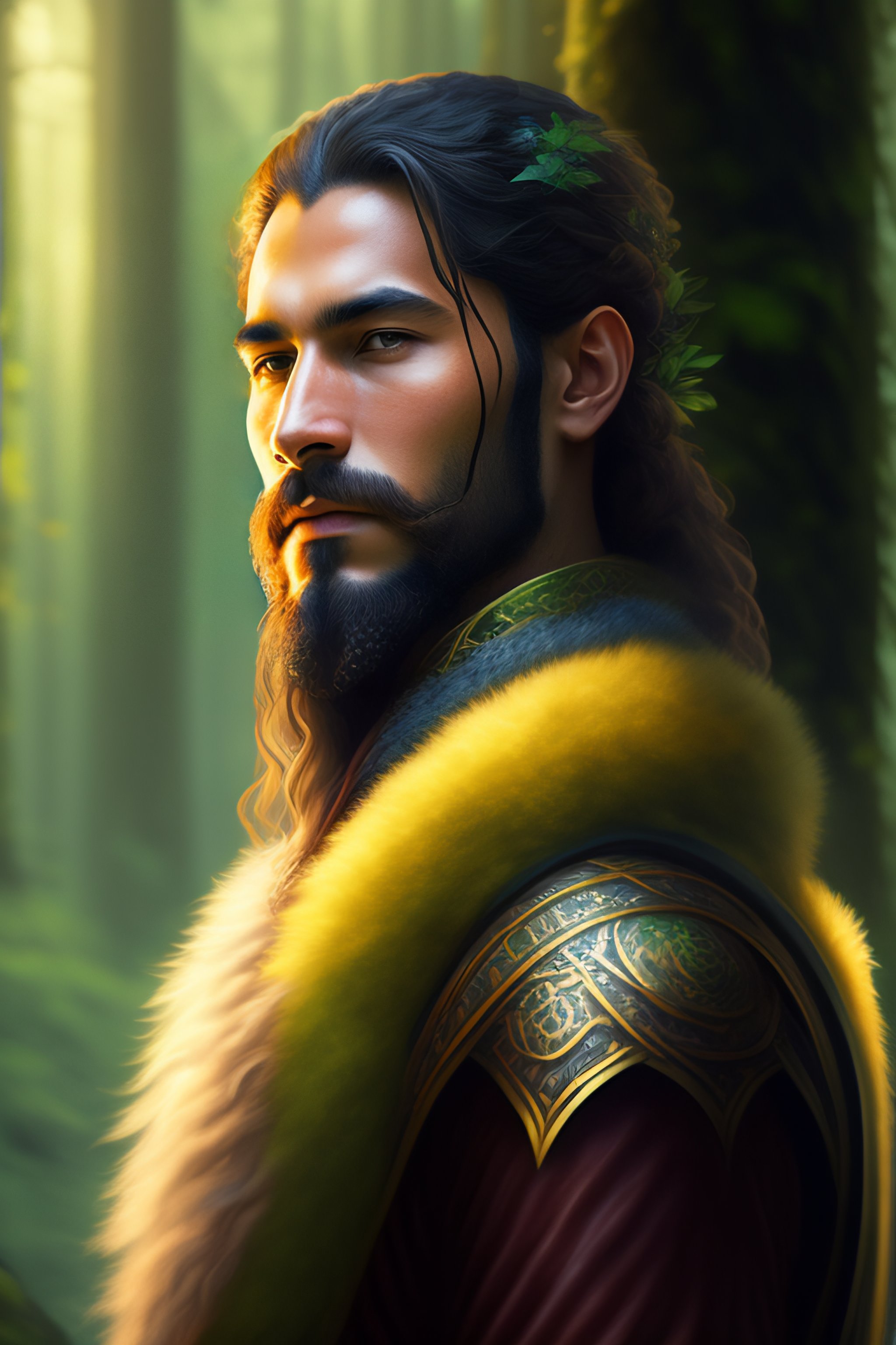 Lexica - Portrait of a male verdant druid