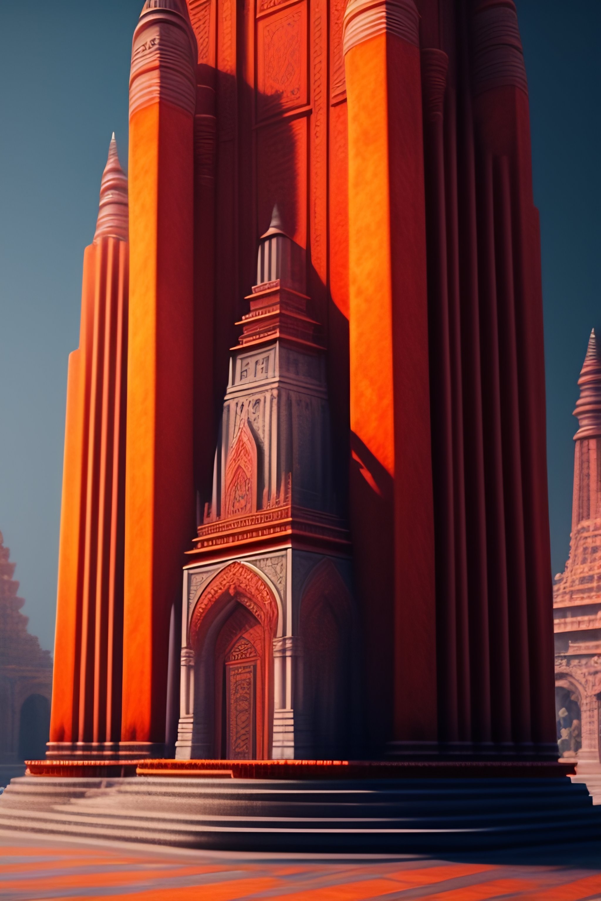 Lexica - Large scale ancient temple stone, huge and detailed towers ...