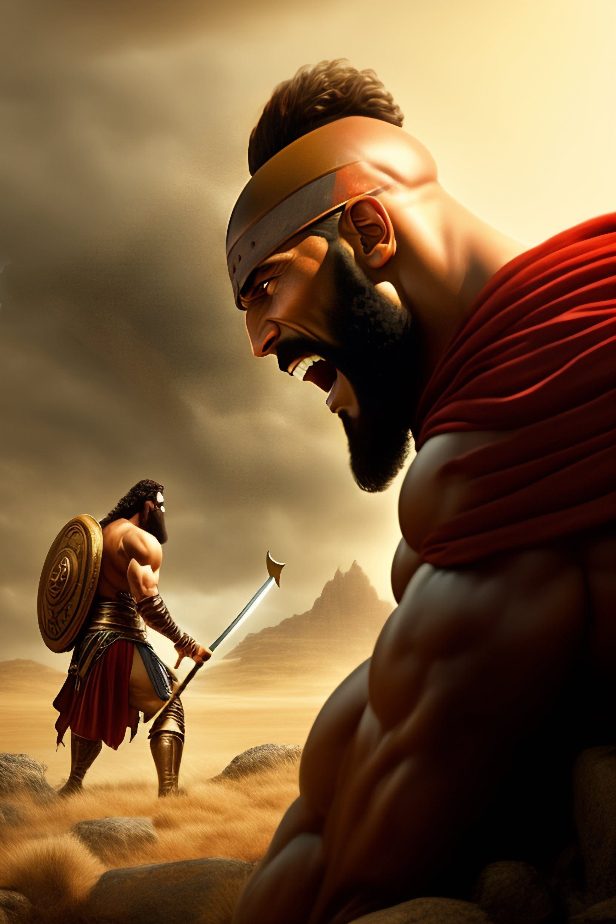 Lexica - Goliath laughed at David, but David responded that even though ...