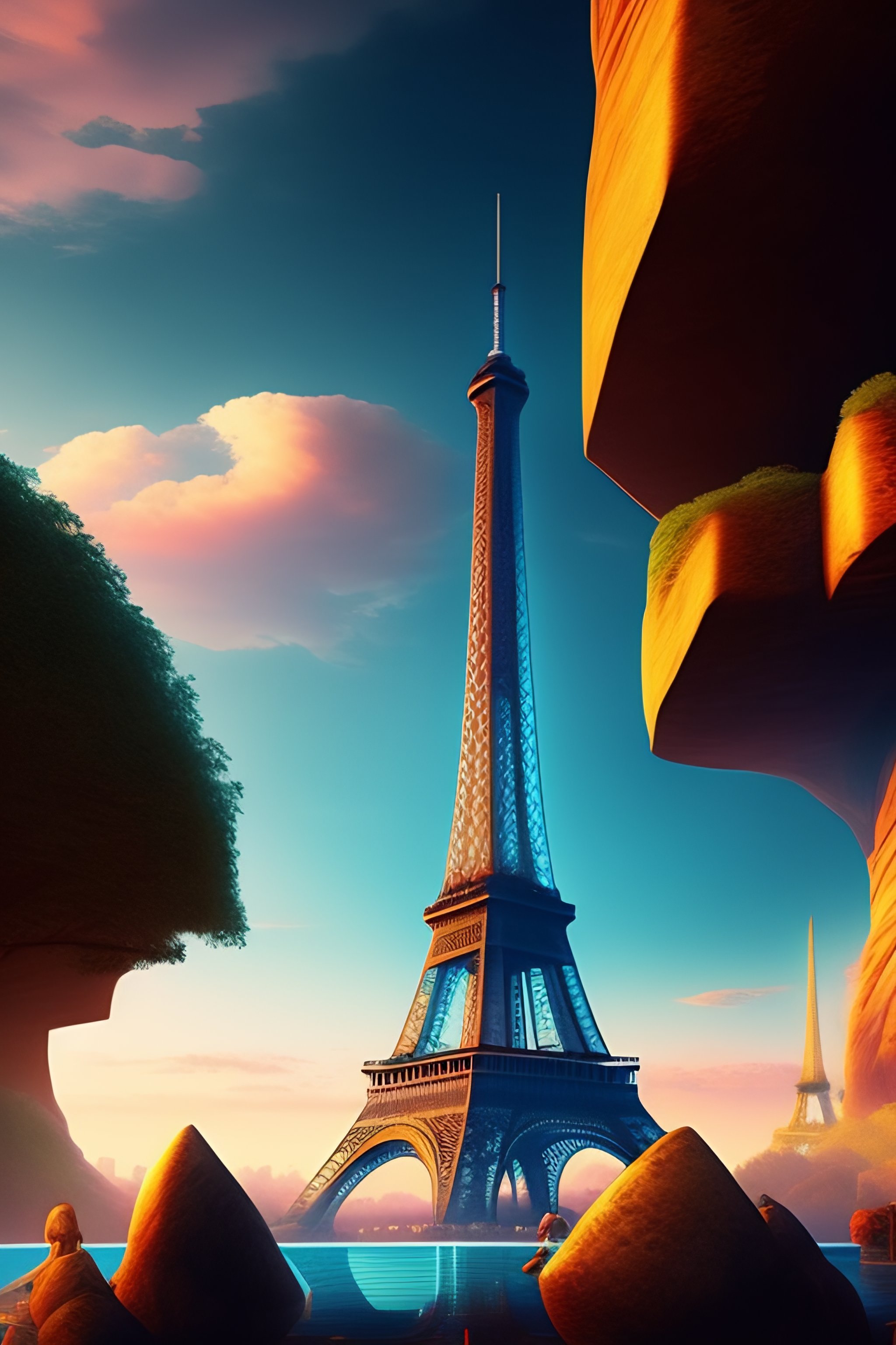 Lexica - Tour Eiffel in Avatar movie settings