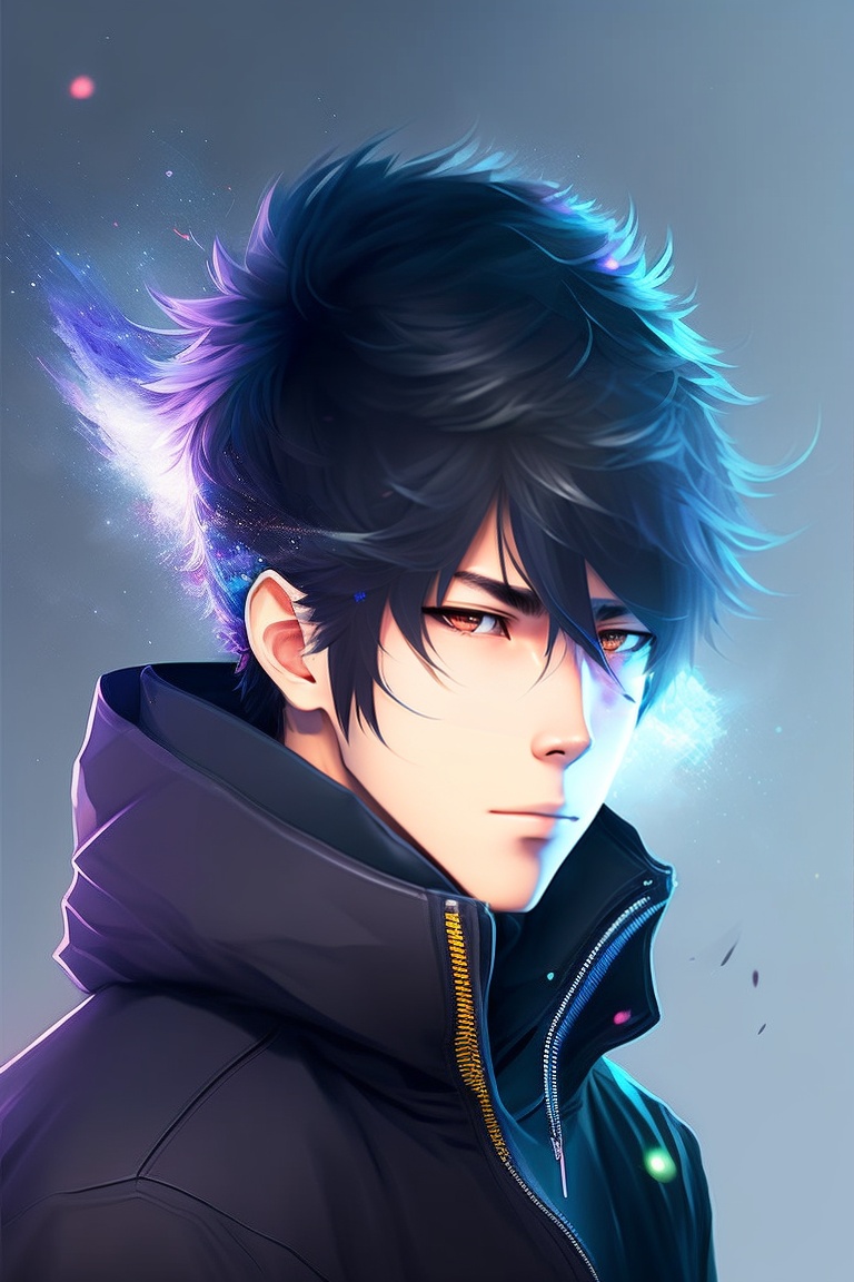 Lexica - INPUT = anime guy OUTPUT = anime guy with a black hoodie, guy ...