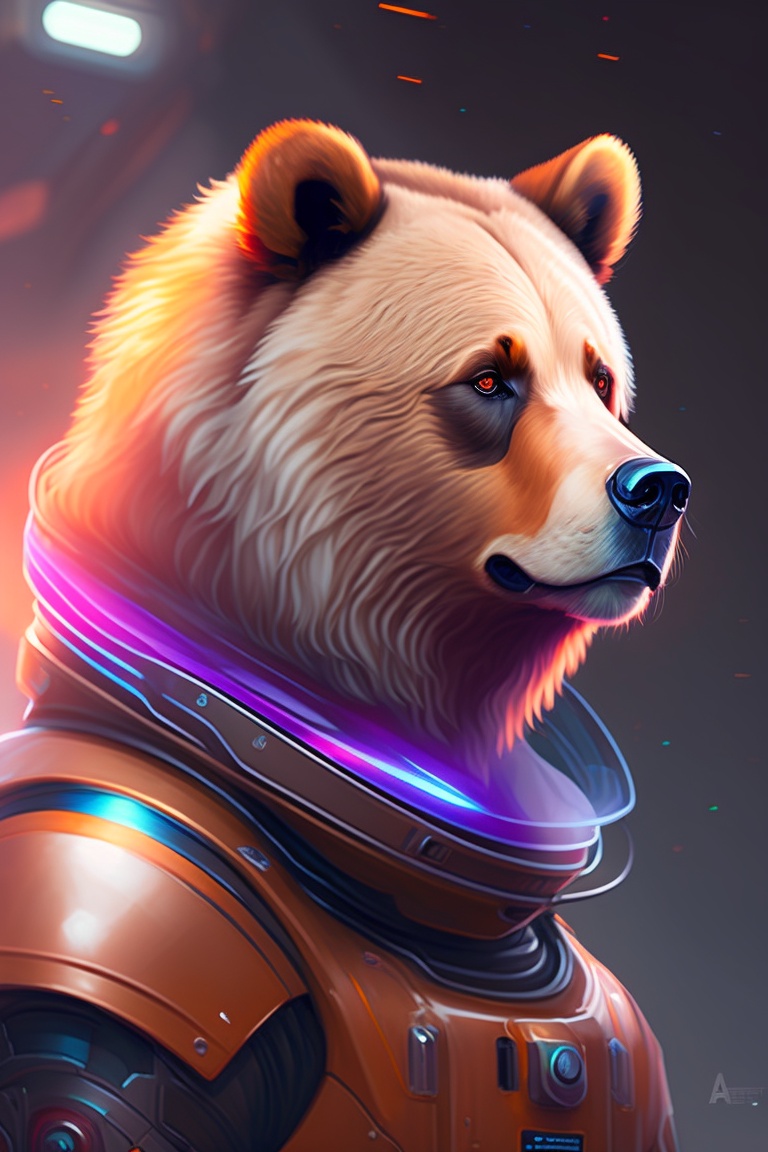 Lexica - Detailed science - fiction character portrait of a grizzly ...