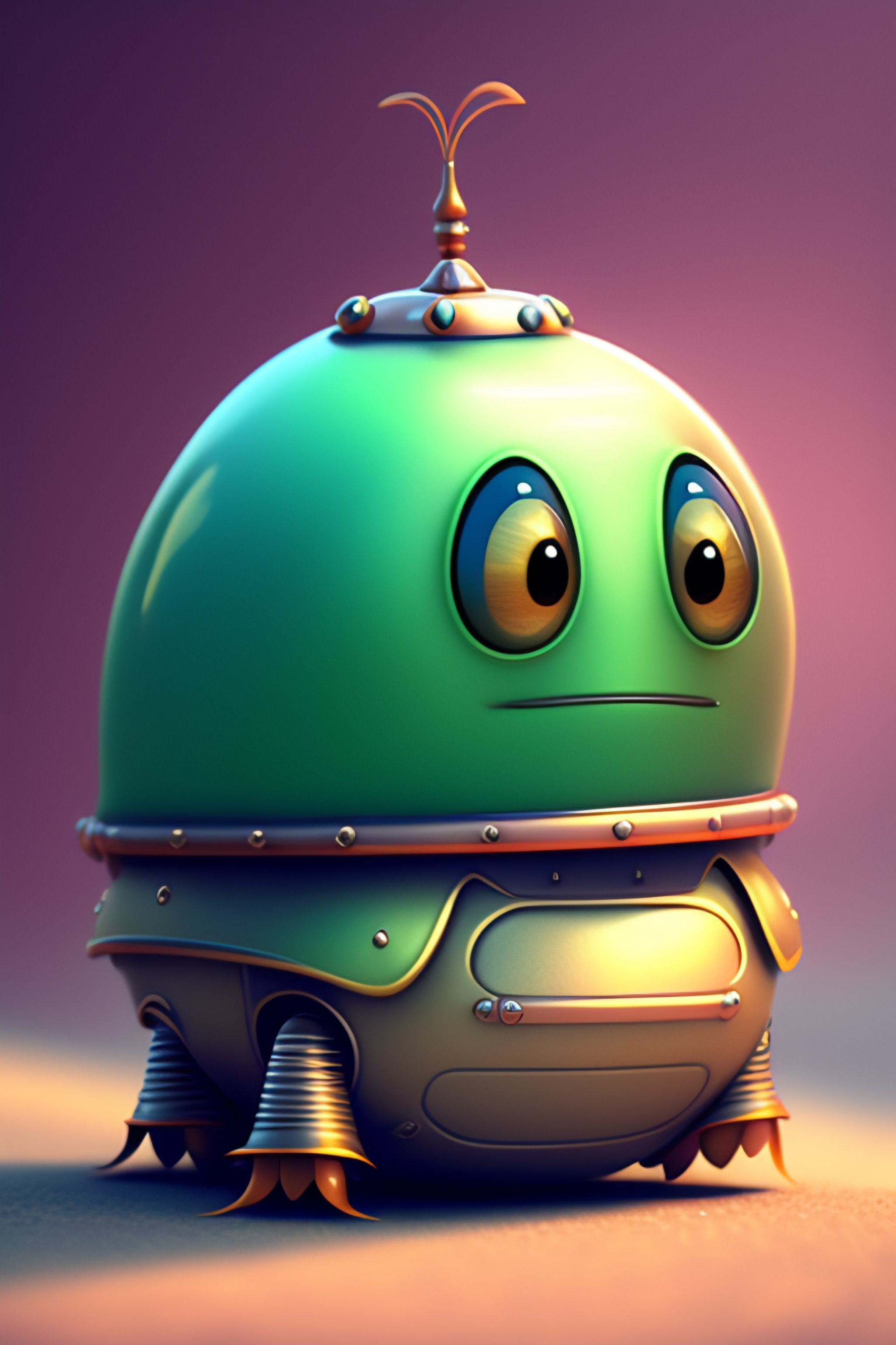 Lexica - Robot slug, disney pixar style, cute