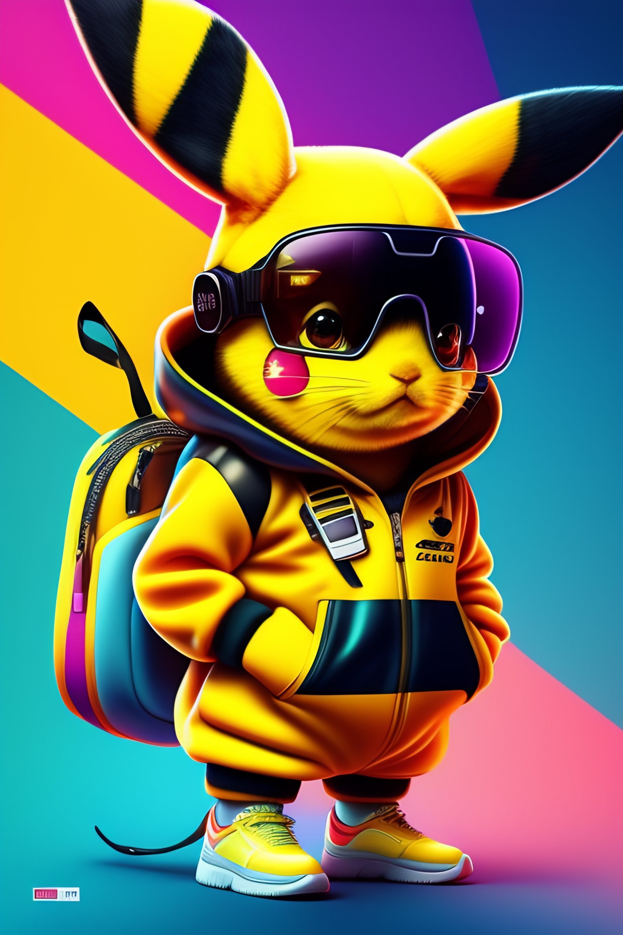 Lexica - Cute stylish Pikachu dressed in stylish futuristic sportswear ...