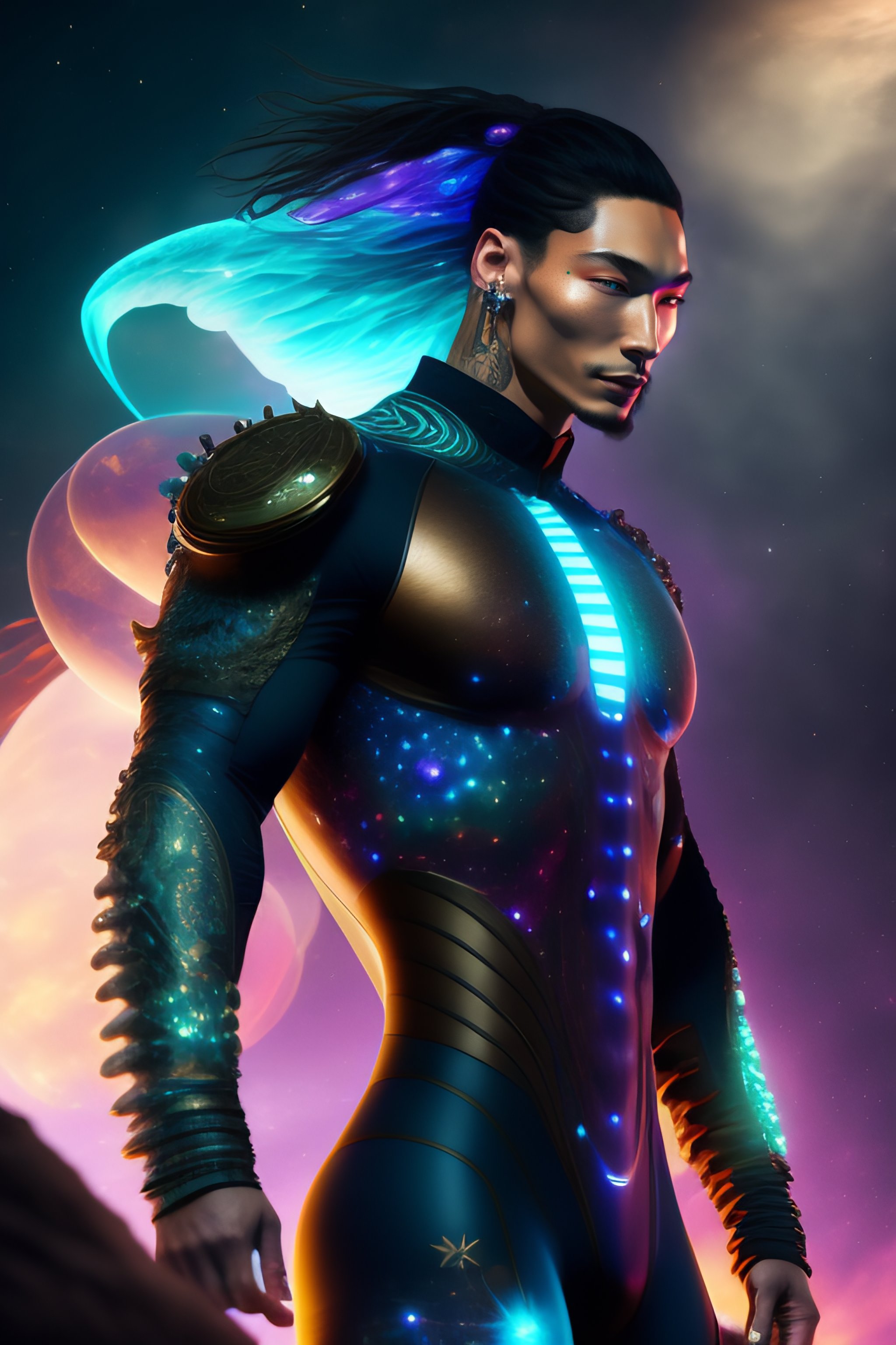 Lexica - Hyperdetailed photorealistic bioluminescent biopunk full body ...