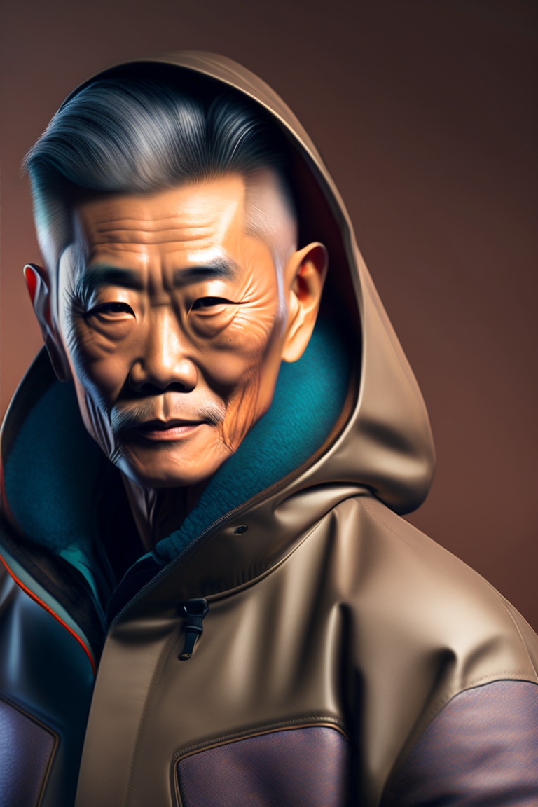 Lexica - An advertisement pic with a stunning Chinese old man model ...