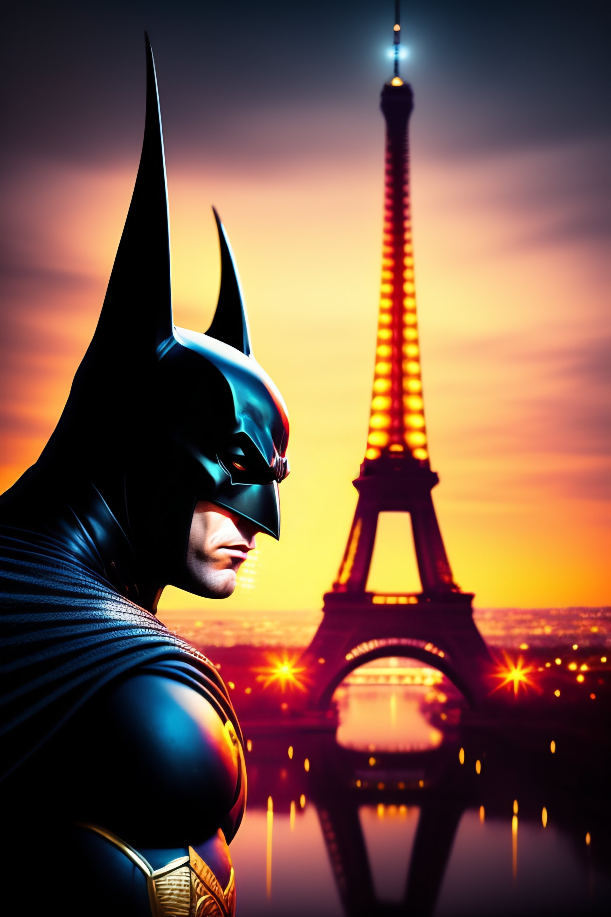 Lexica - Batman in the night on the eiffel tower