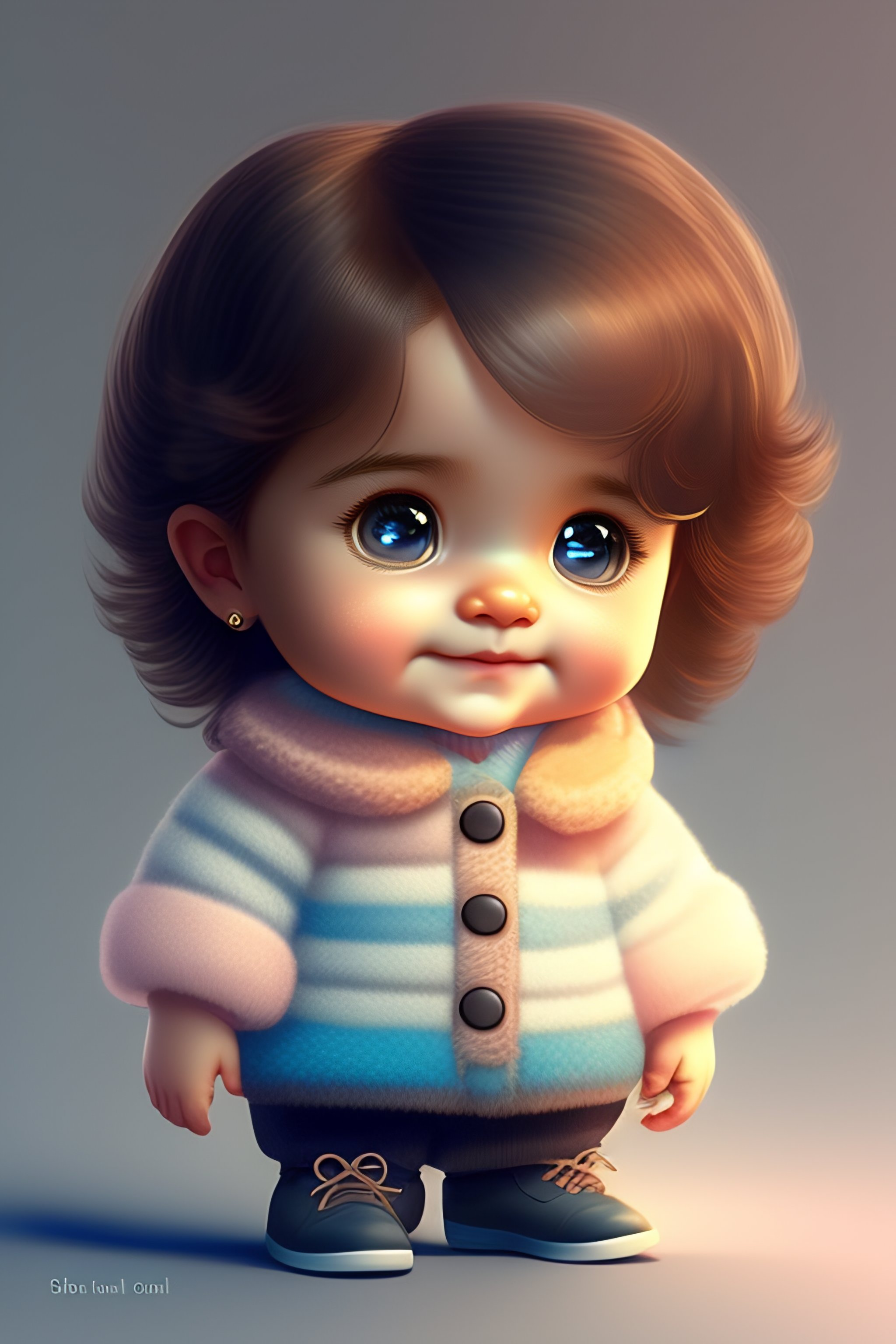 Lexica - Design me a small, cute, fluffy and charming fictional baby ...