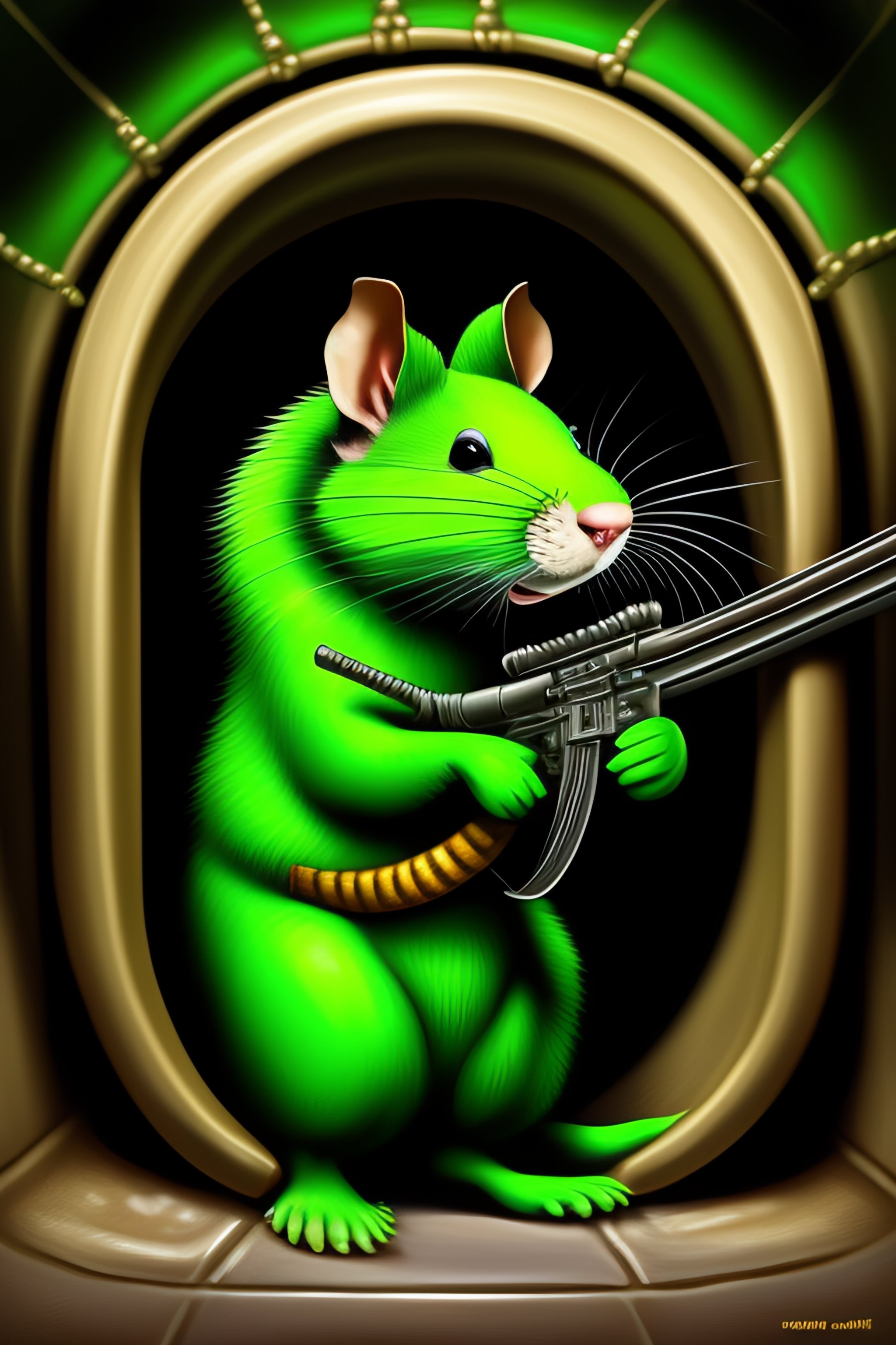 Lexica - A poisonous giant green rat holding a crossbow in the sewer ...