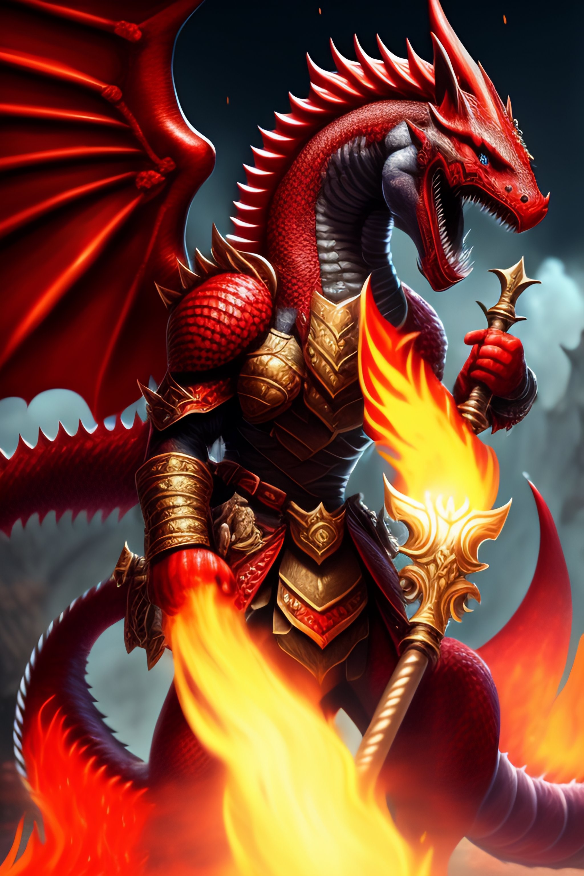 Lexica - Rathalos attacking and hunters with a big sword, d & d fire ...