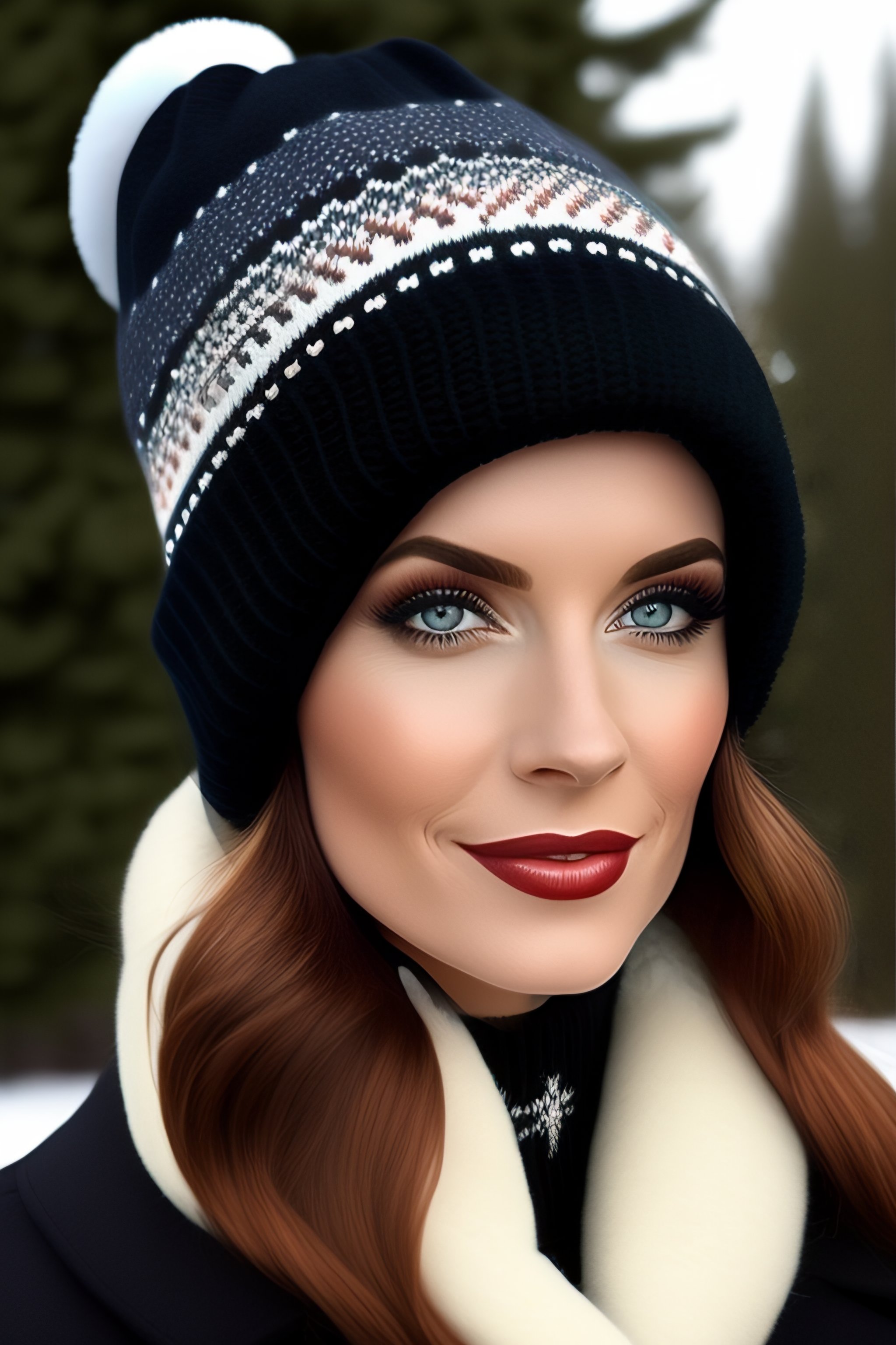 Lexica - Wednesday addams winter hat knitted