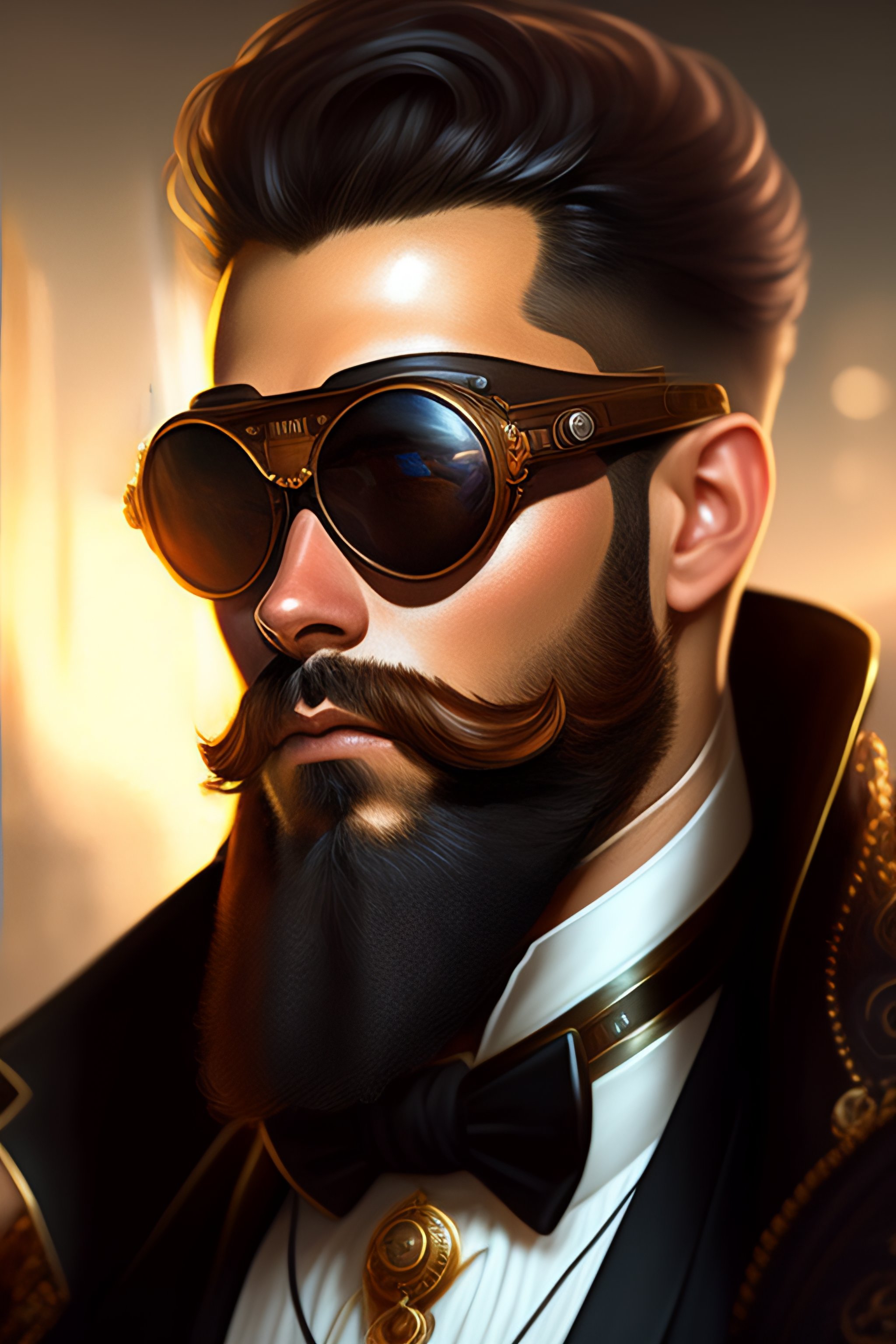 Lexica - Programmer with beard ,wearing steampunk goggles,ultra ...