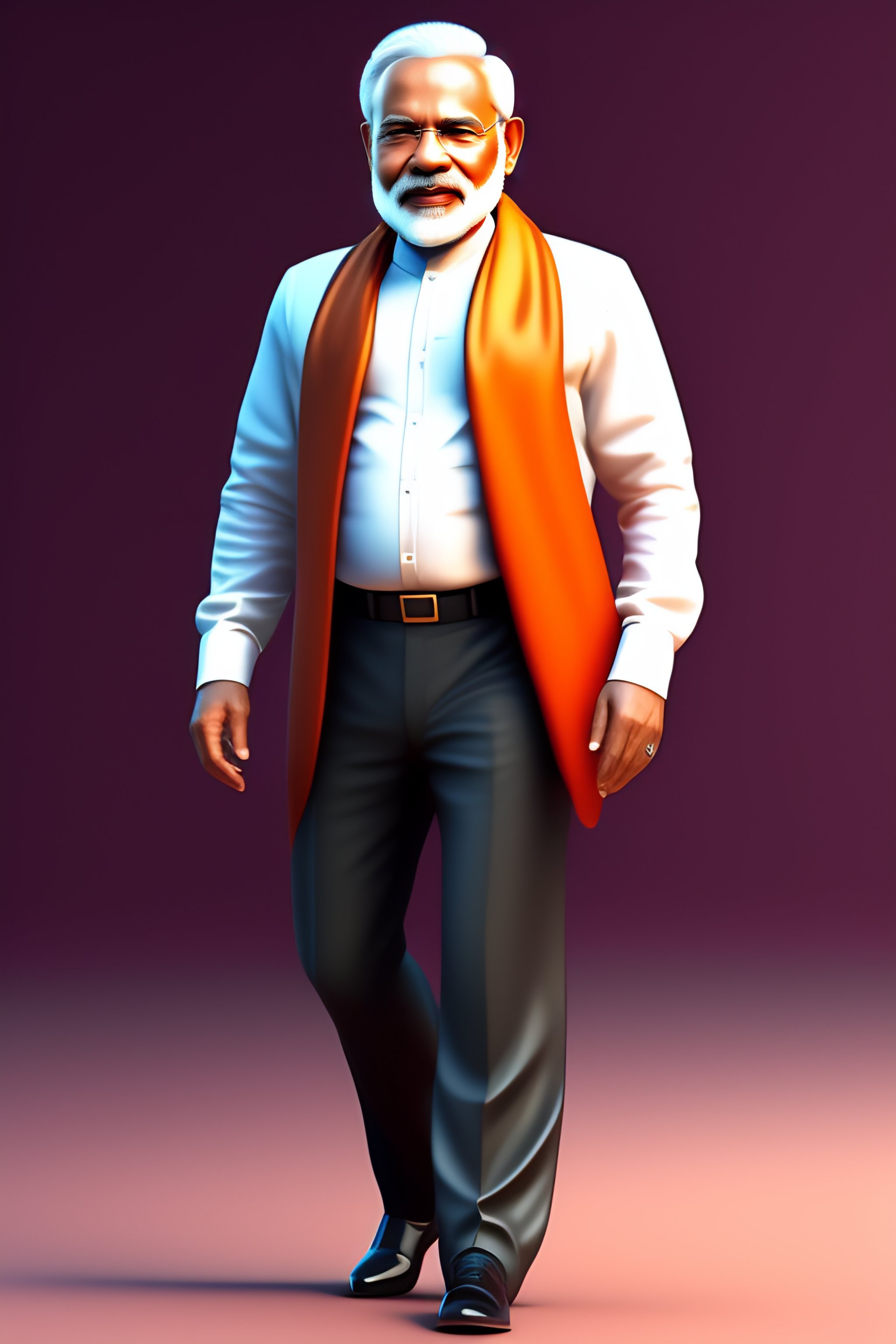 Lexica - Full body cartoon 3d render of Narendra Modi