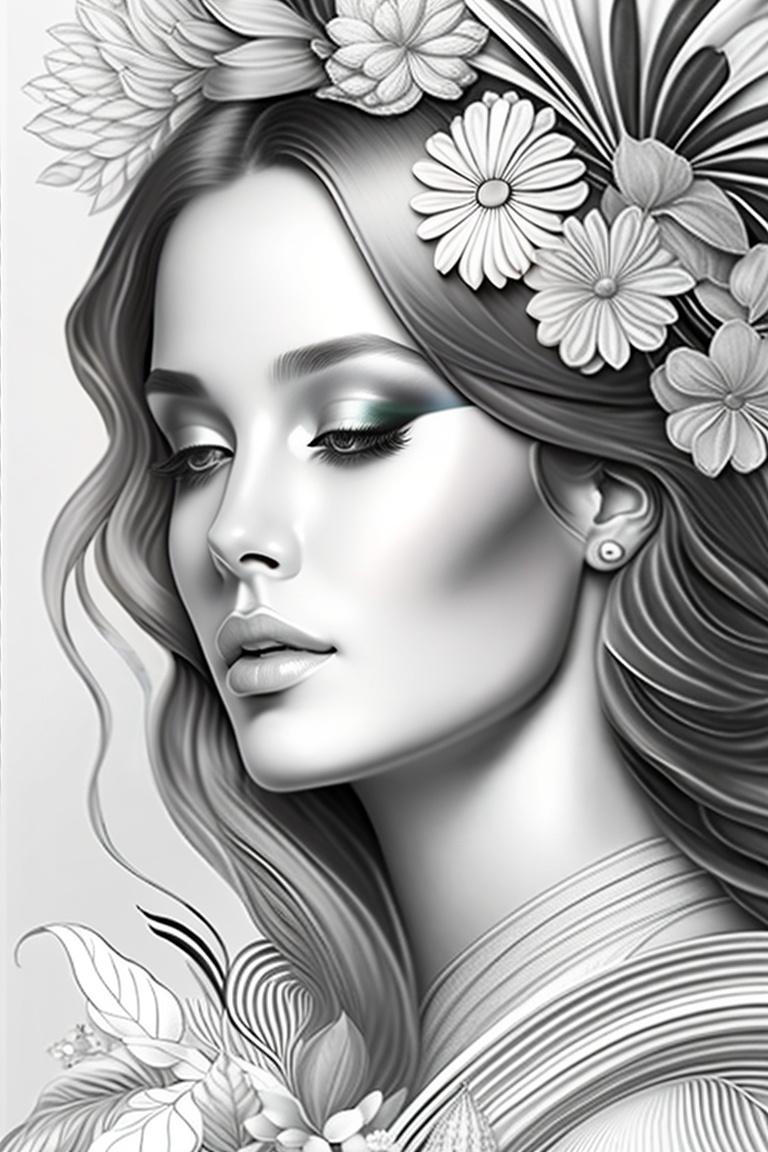 Lexica - Craft a full-page, ultra-realistic colouring page featuring a ...