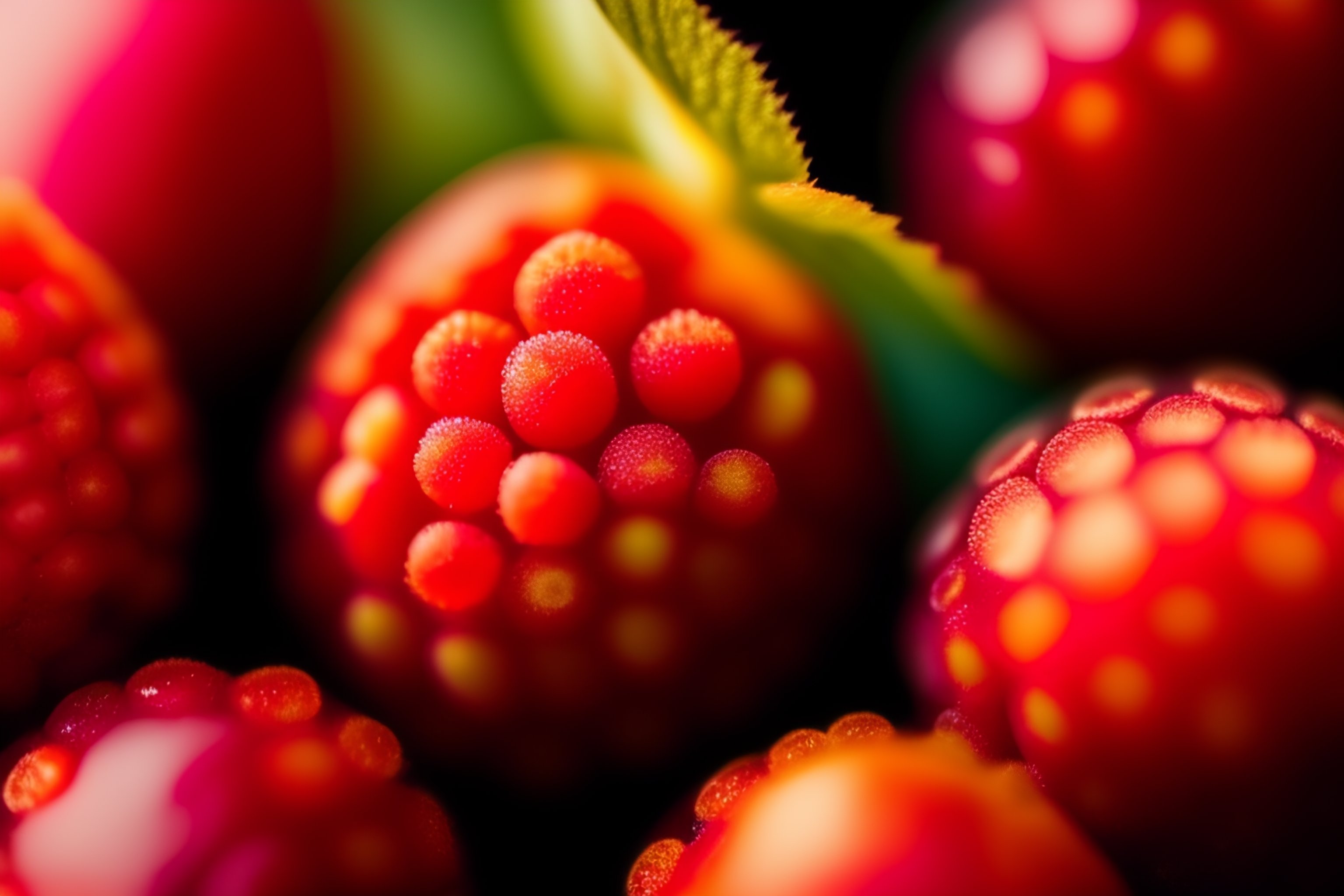 Lexica - Raspberries macro photo, super realistic, high quality