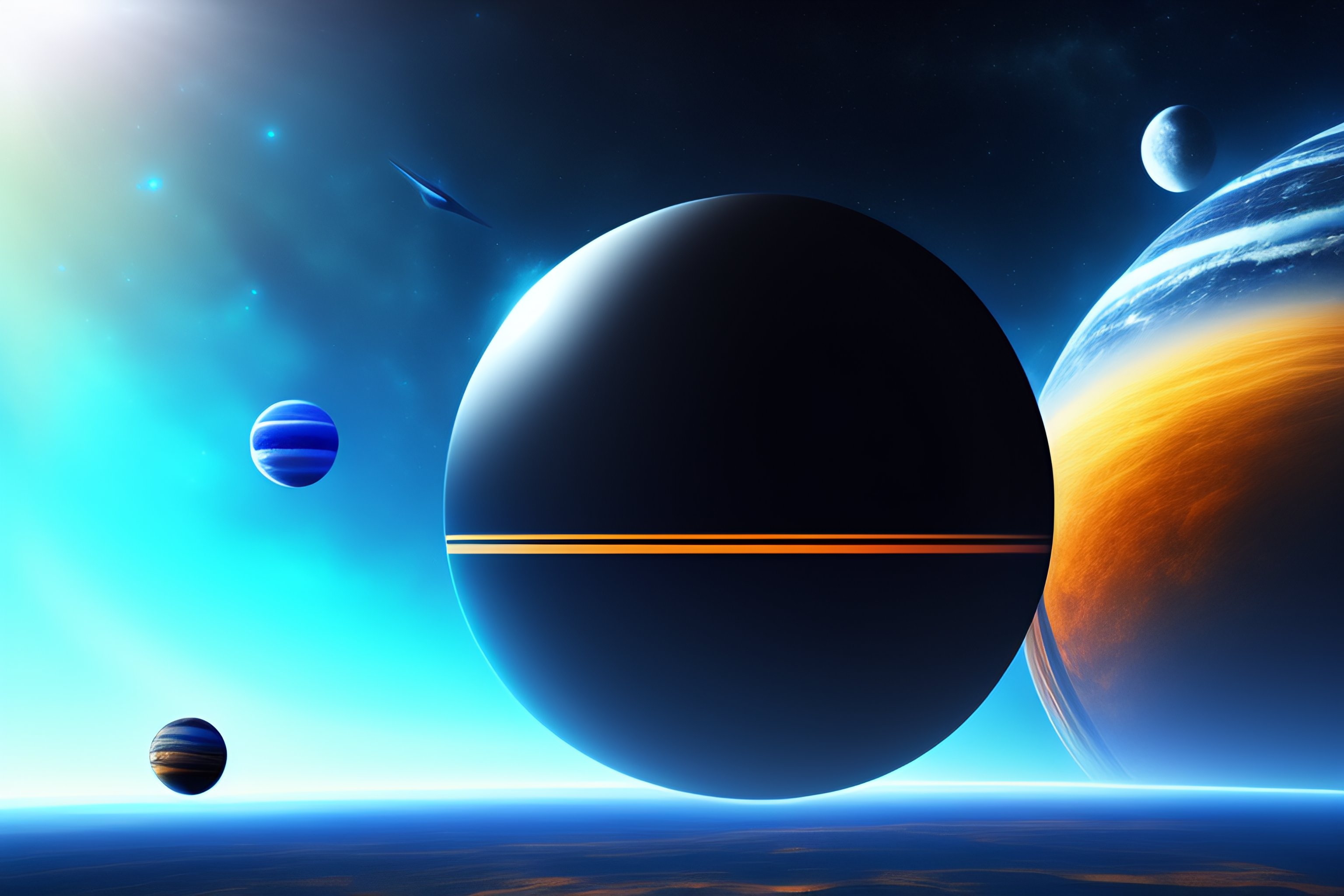 Lexica - Scifi digital art wallpaper deviantart black and blue ...