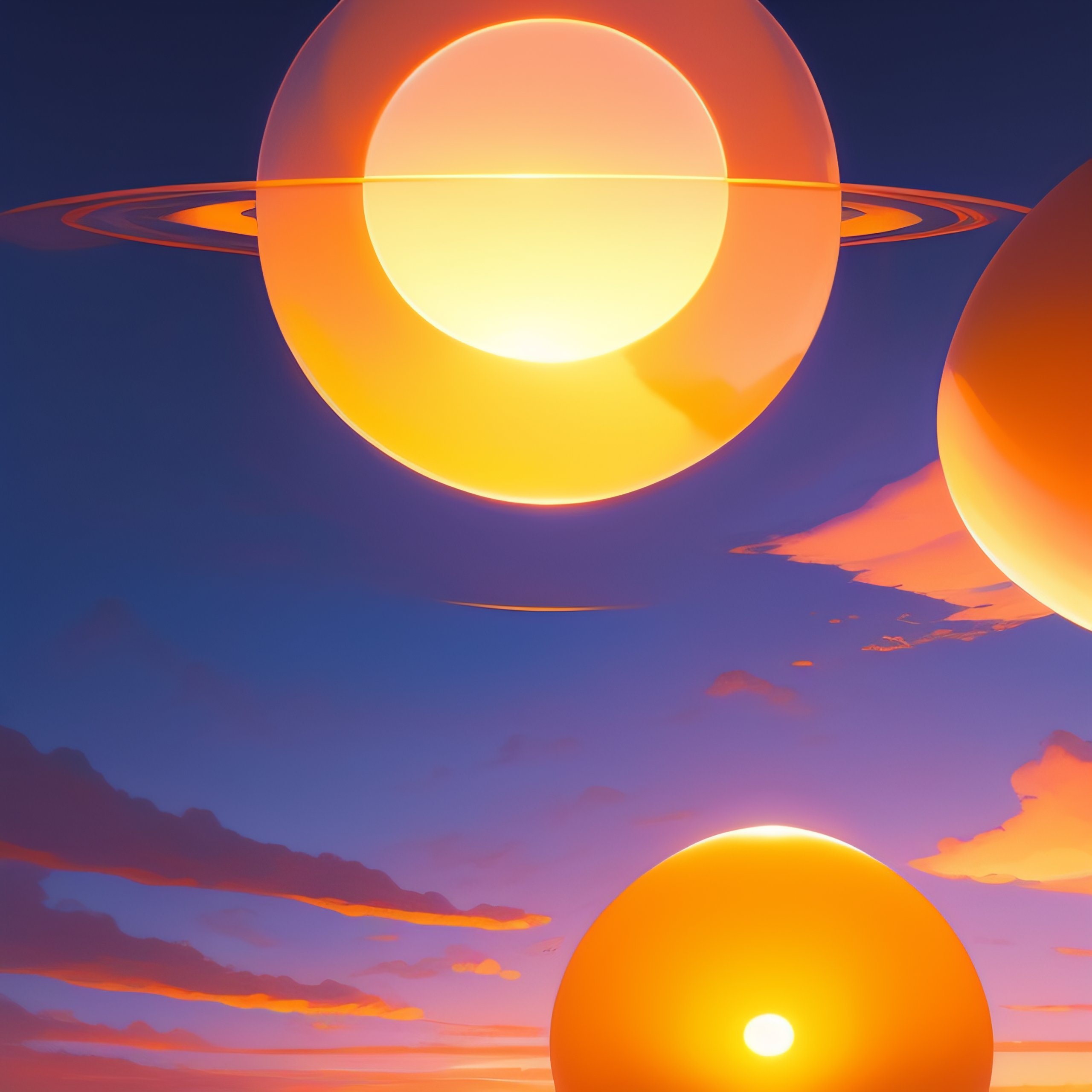 Lexica - Yellow orb floating in sky, behance hd by jesper ejsing, by ...