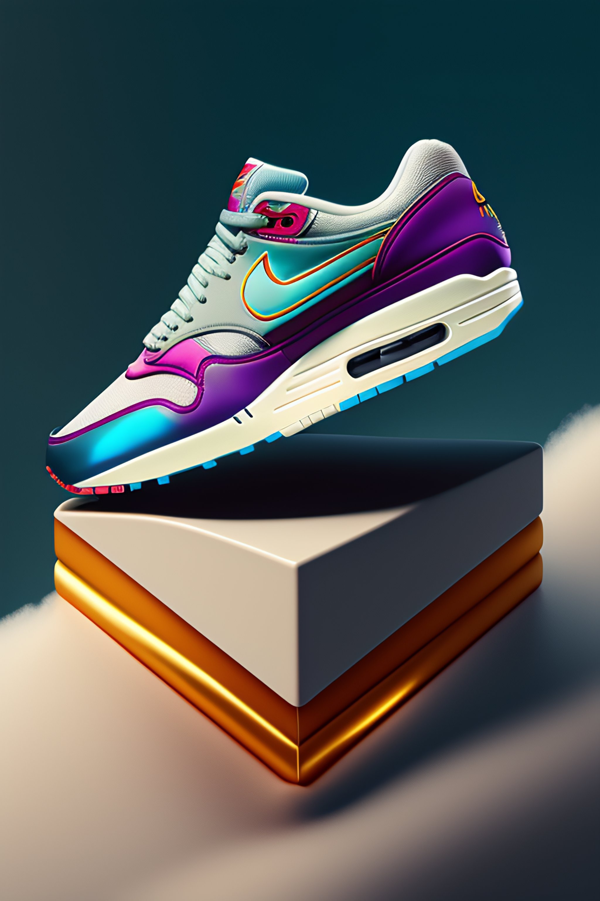 Lexica - Excellent painted isometric view of 'nike air max 1', high ...