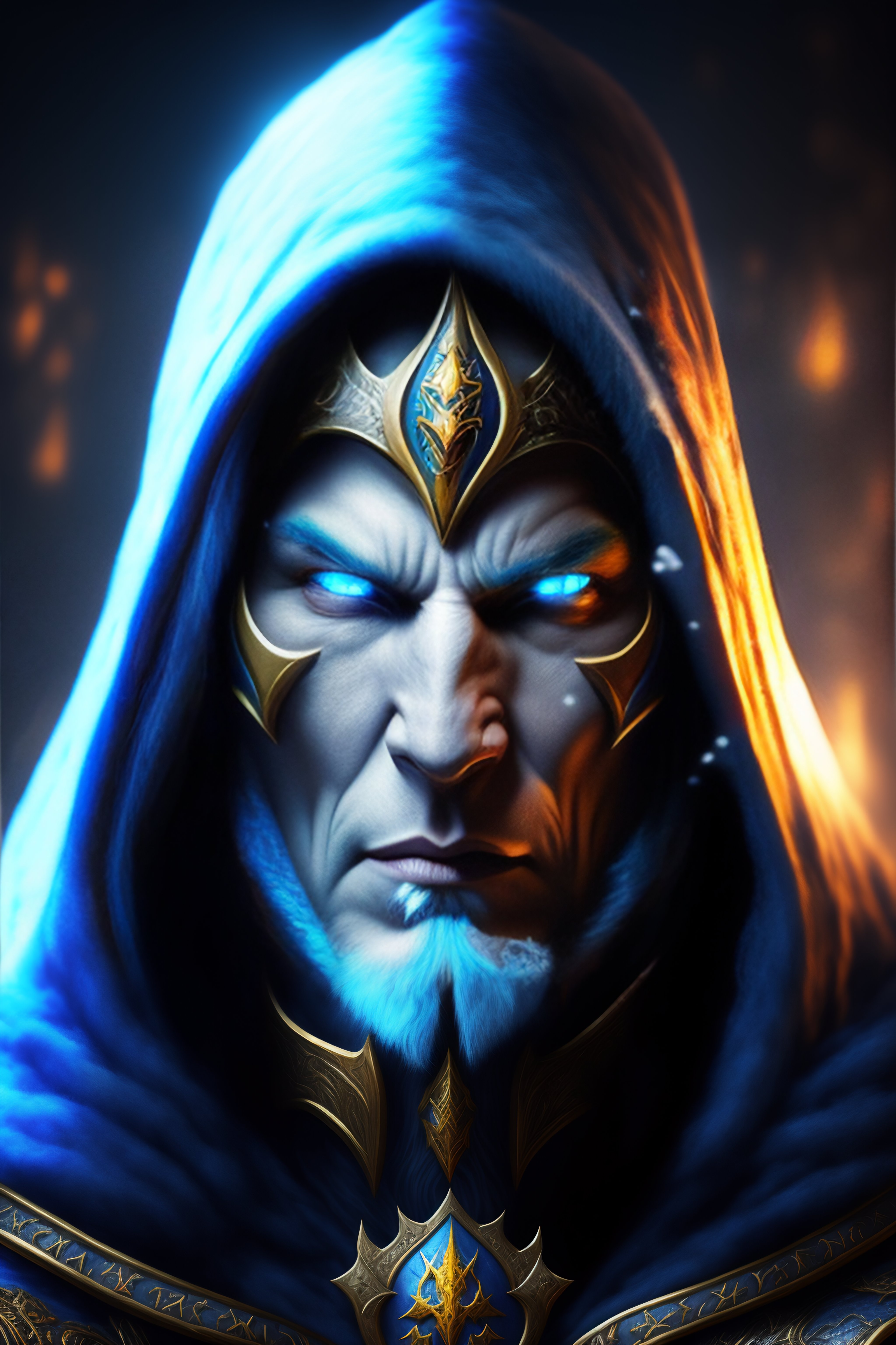 Lexica - Portrait of lich king from warcraft, mate painting, 8k, 3d ...