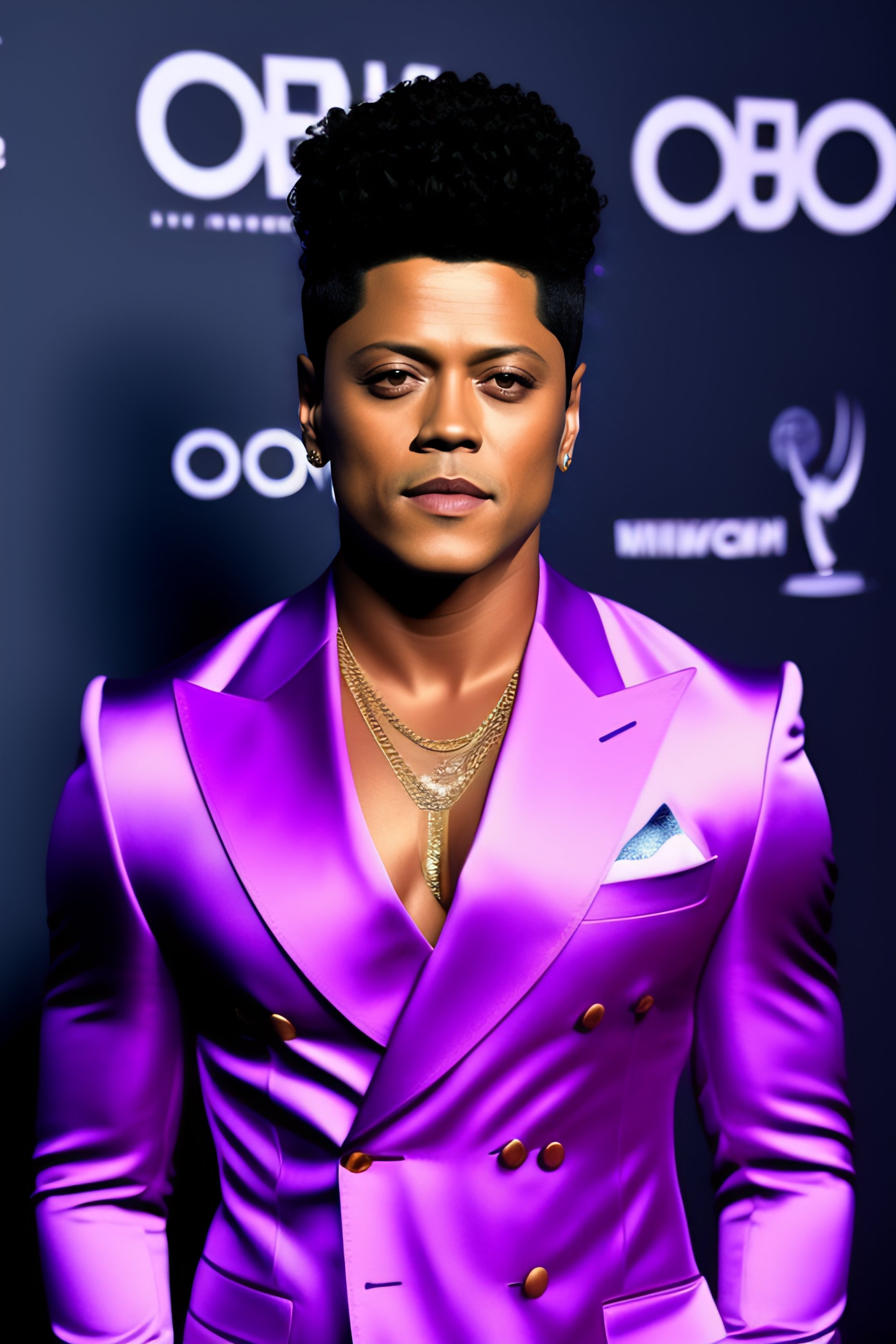 Lexica - Bruno Mars in violet eating