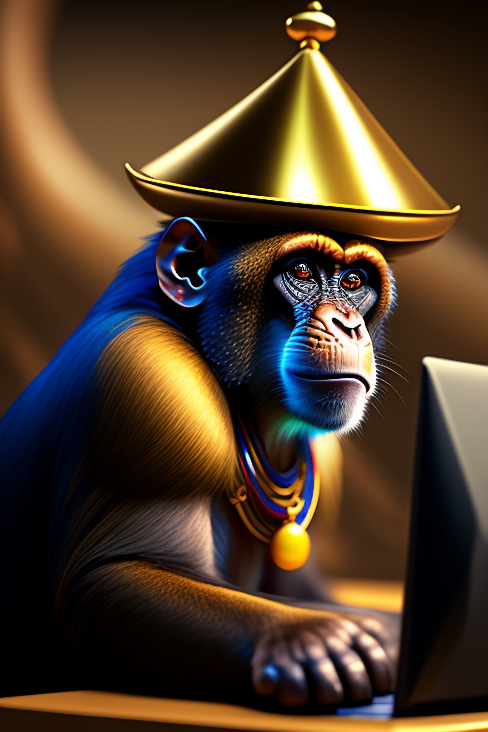 Lexica - Logo of A monkey with an Egyptian hat playing counter-strike ...