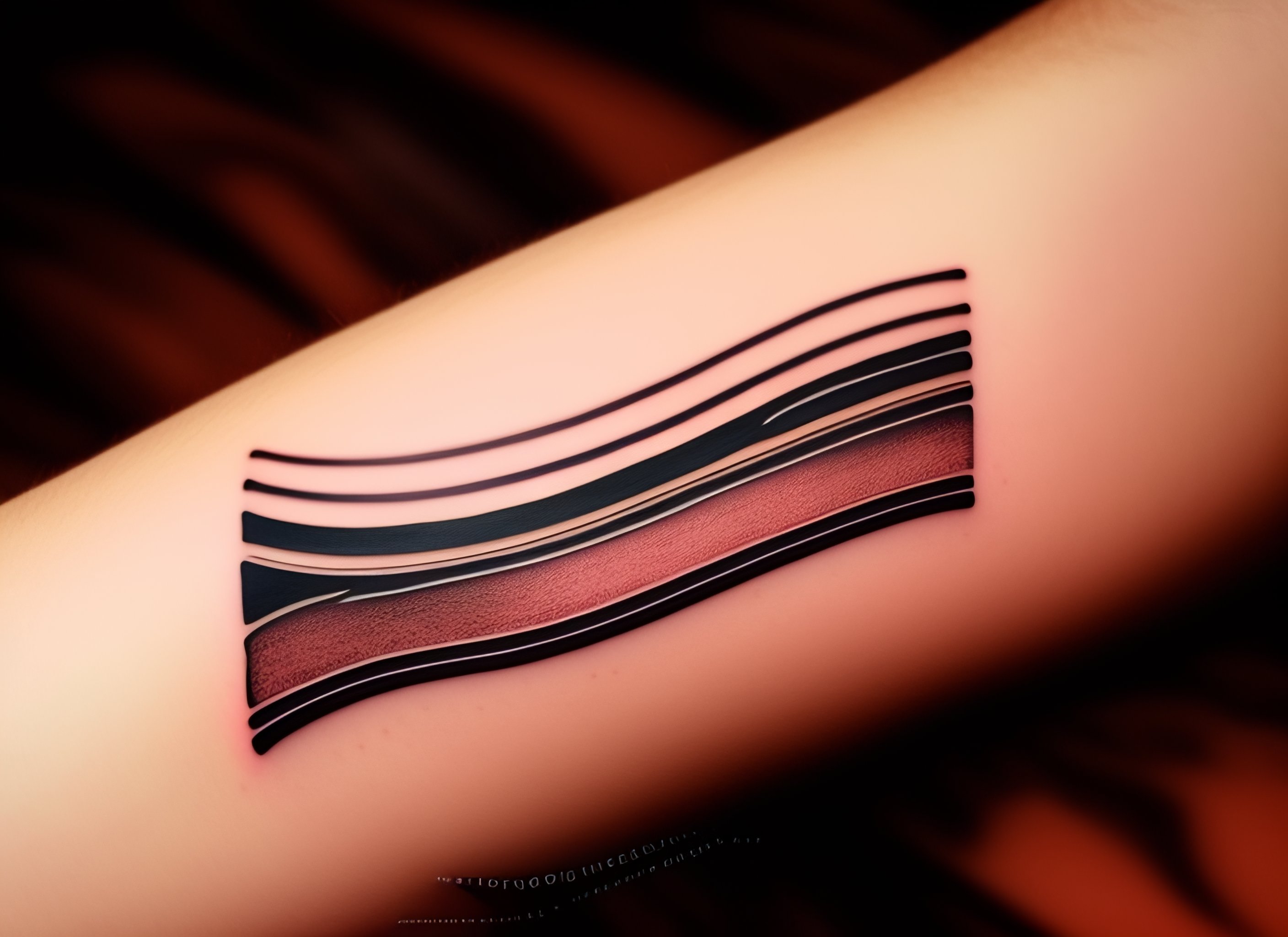 Lexica - Rectangular fingerprint tattoo on forearm, contemporary ...