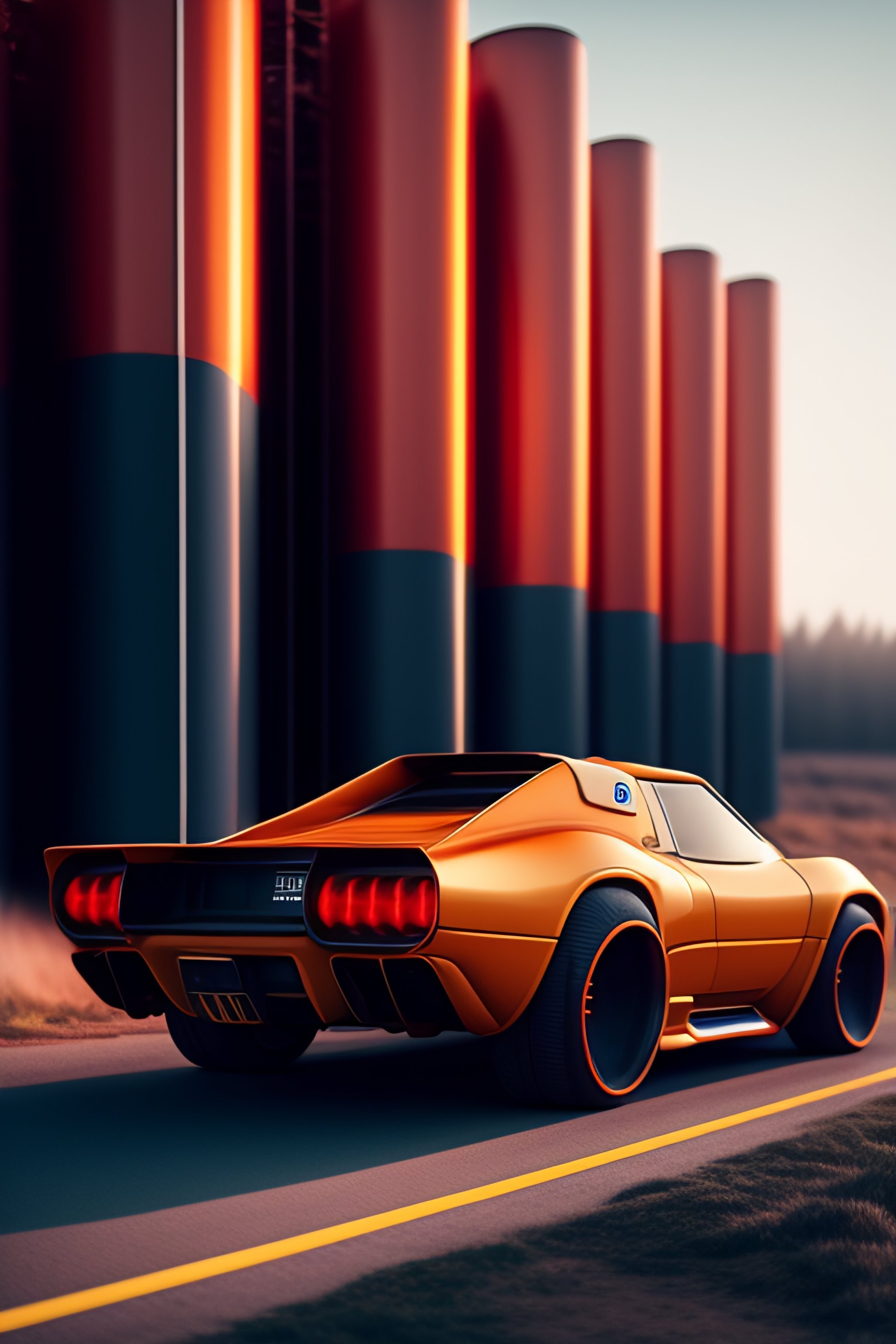 Lexica - Simon stalenhag,8k resoultion,hyper realstic , car