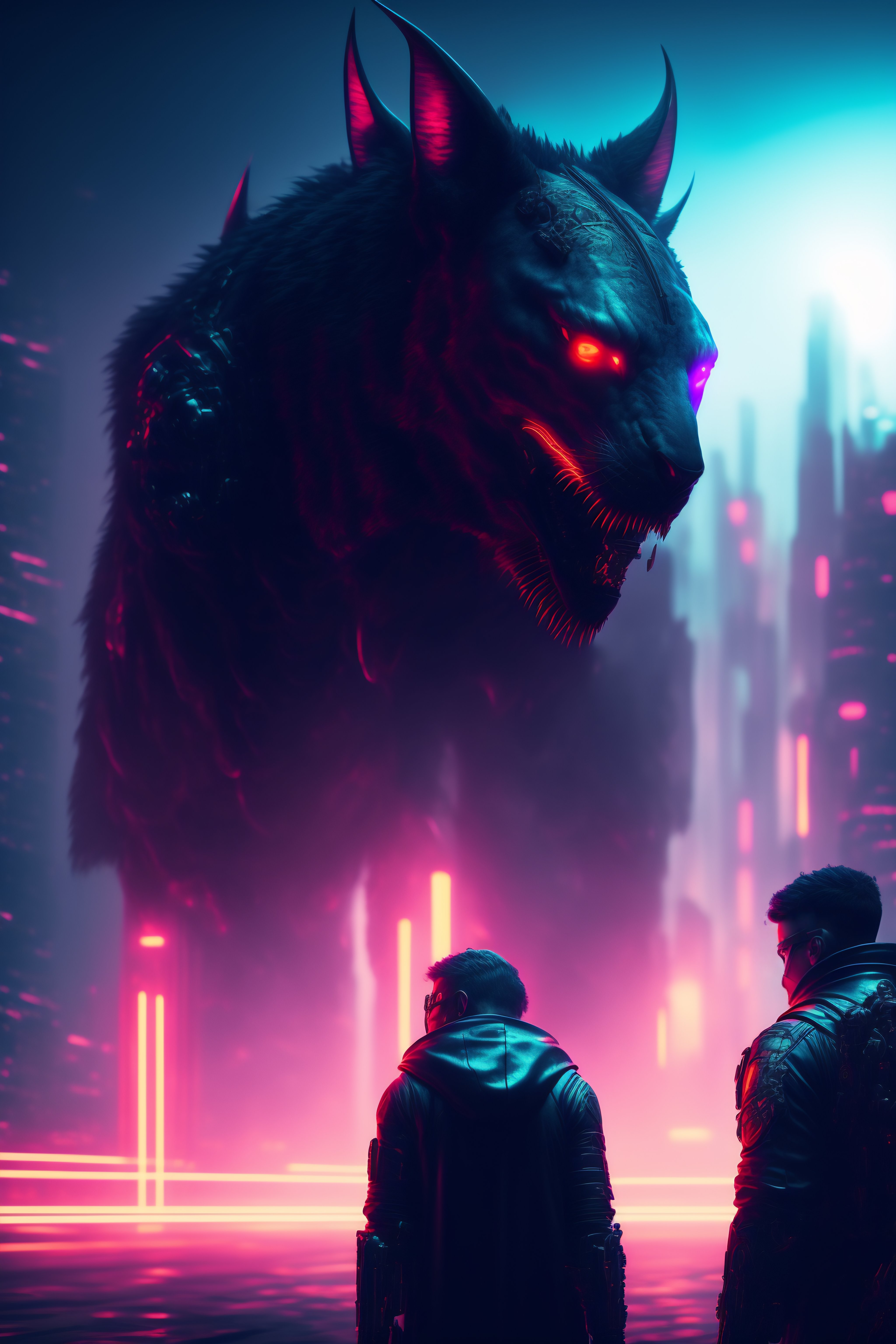 Lexica - Demons in the future, cyberpunk,4K,monster,tech