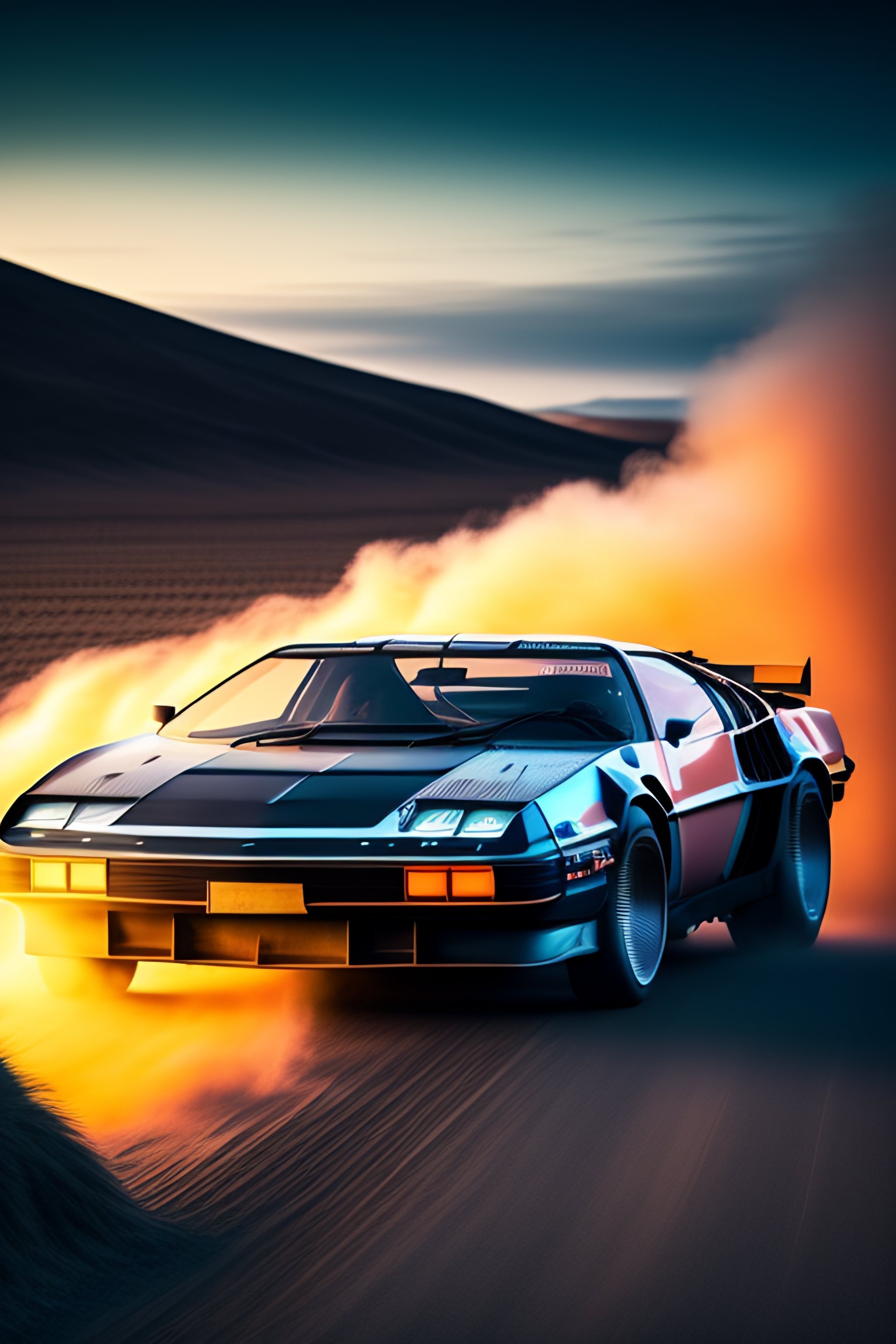 Lexica - The delorian from back to the future racing a horse