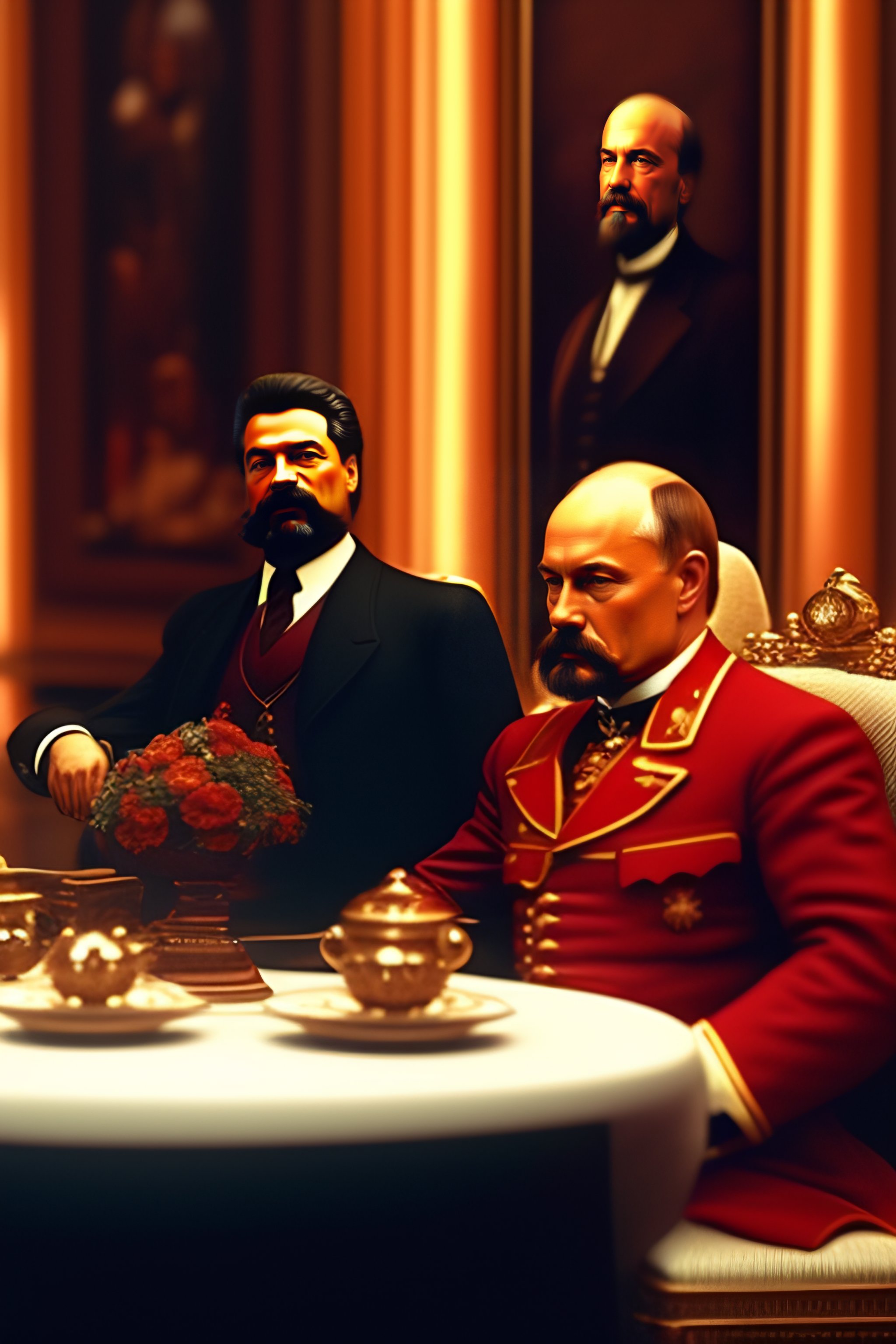 Lexica - Lenin stalin and putin sitting on an table together
