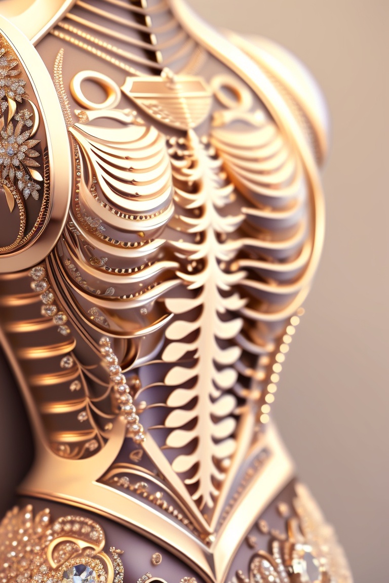 Lexica - 1950;s female skeleton bones empty corset encrusted with ...